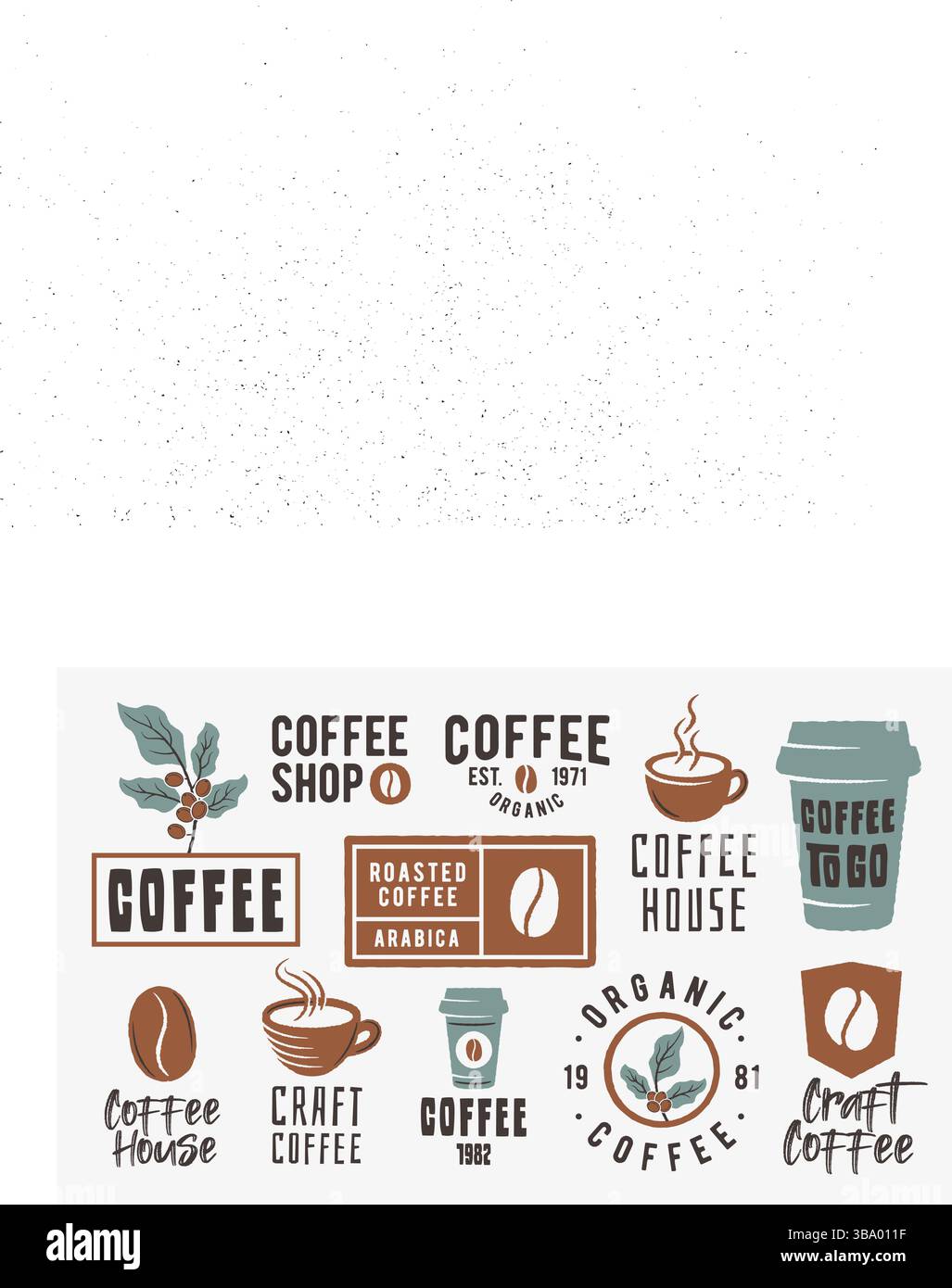 Branding set coffee shop Cut Out Stock Images & Pictures - Alamy