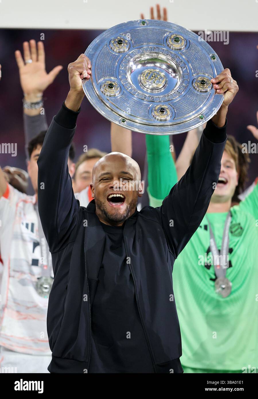 MUNICH, GERMANY - MAY 10: Coach Vincent Kompany of Bayern Muenchen ...