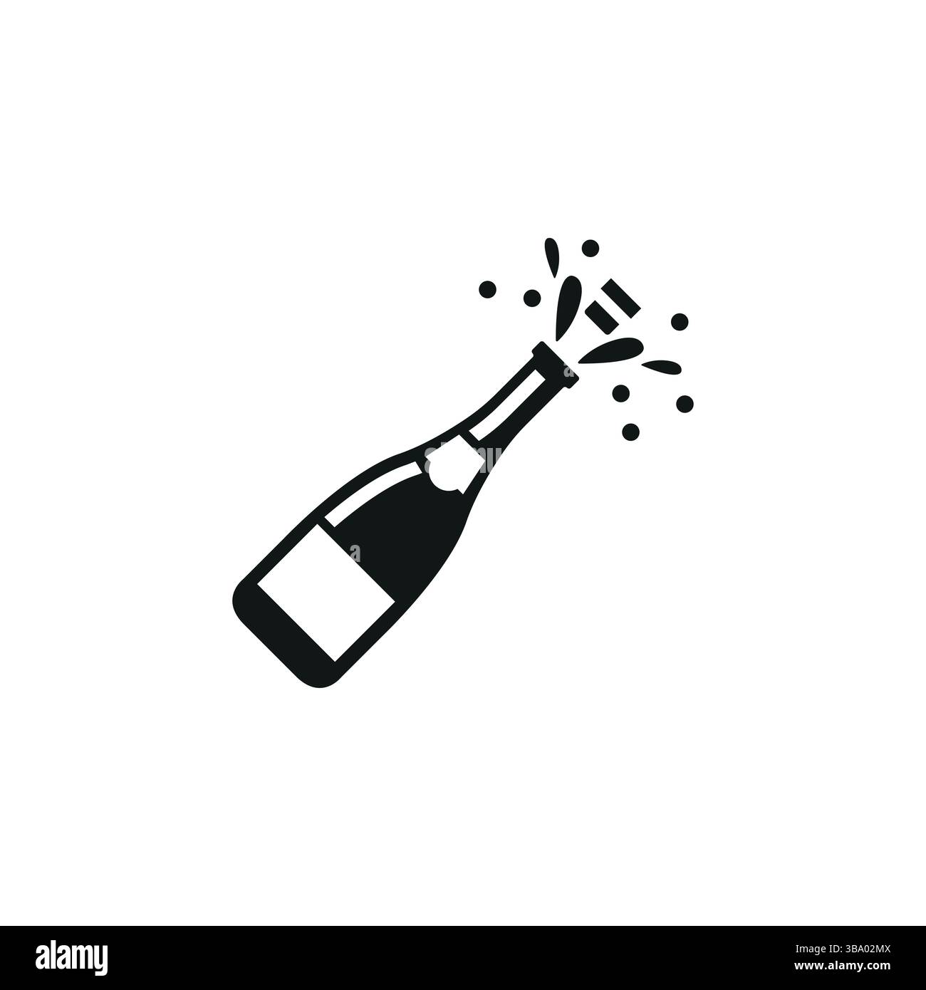 Champagne drink bottle icon Stock Vector Images - Alamy