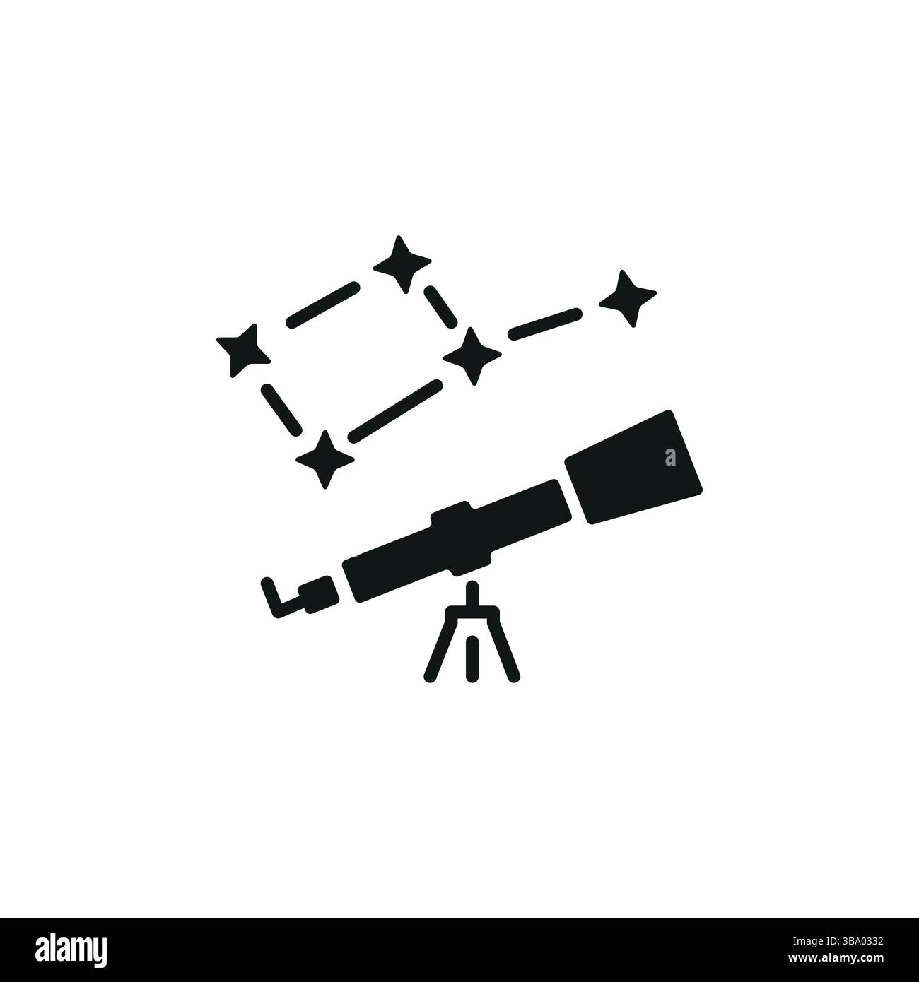 Telescope icon on tripod Stock Vector Images - Alamy