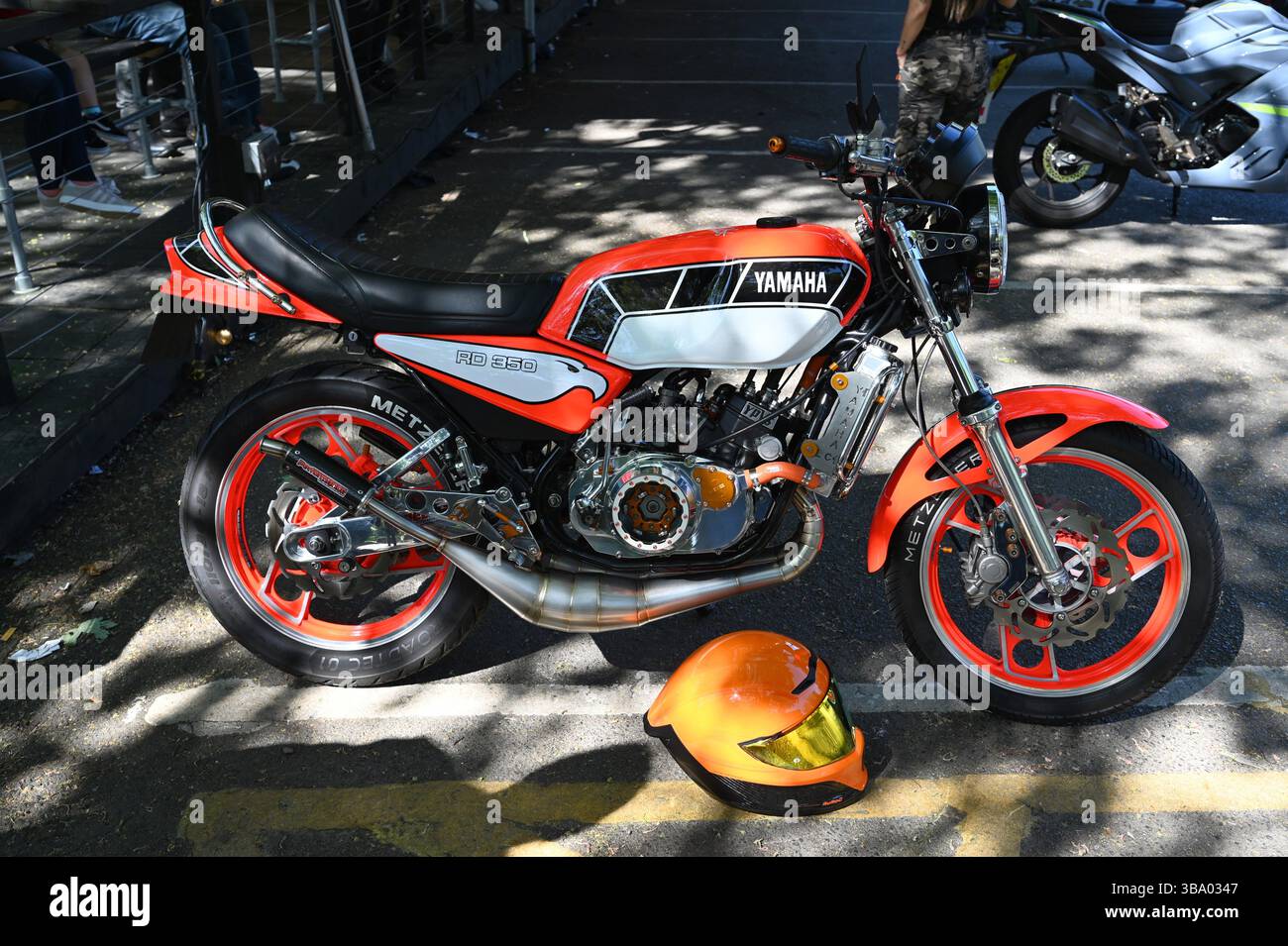 Customised Yamaha RD 350 two stroke motorcycle Stock Photo - Alamy