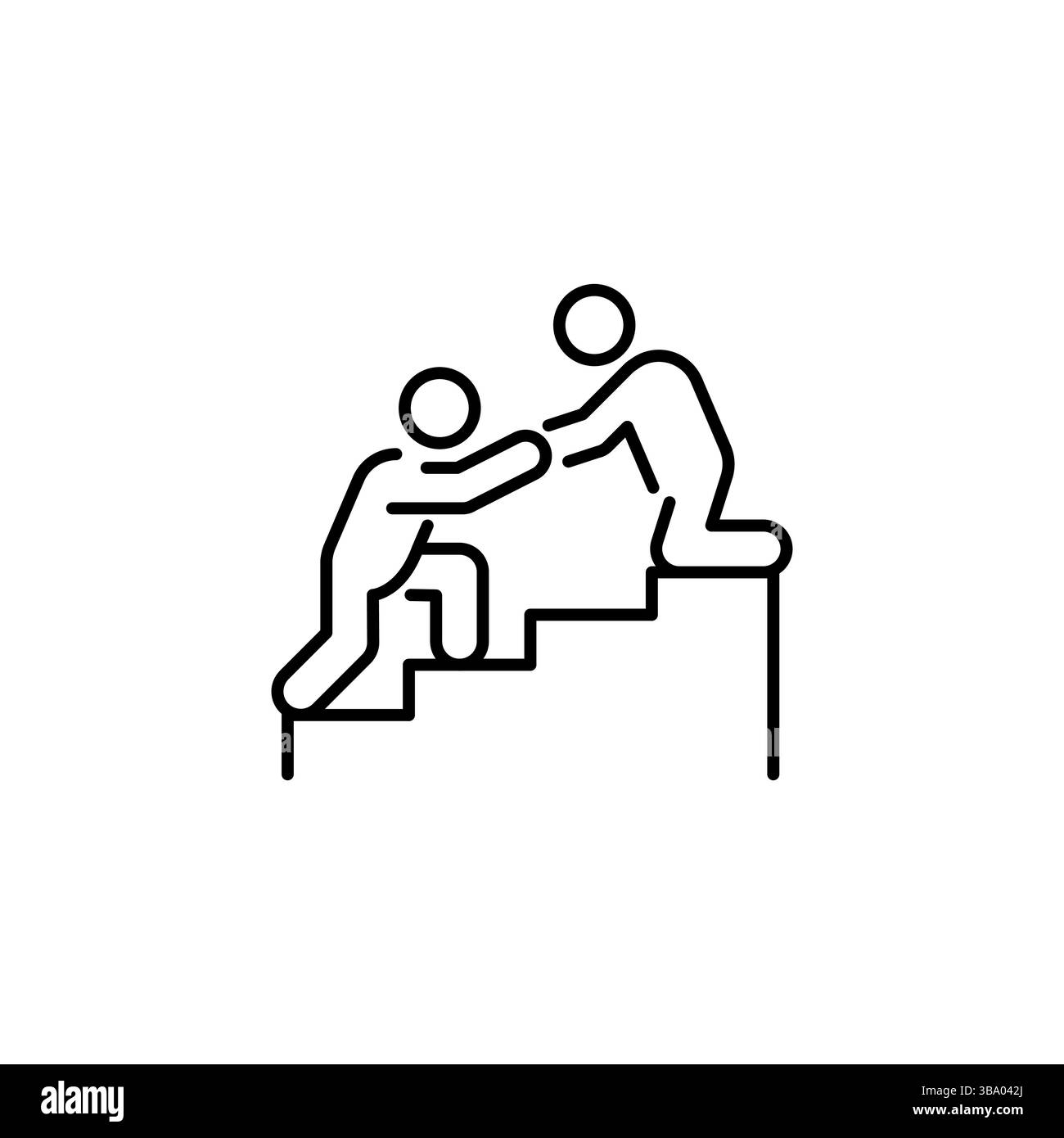 Stairs with support Cut Out Stock Images & Pictures - Alamy