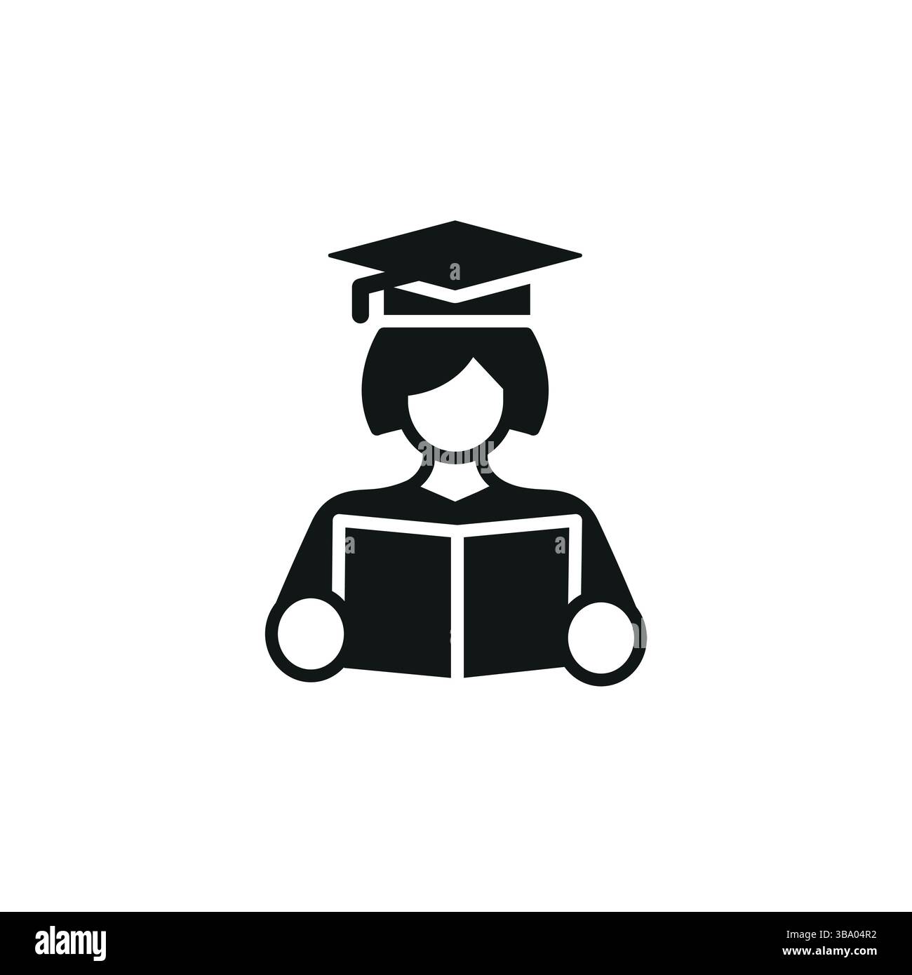 Woman college student reading Cut Out Stock Images & Pictures - Alamy