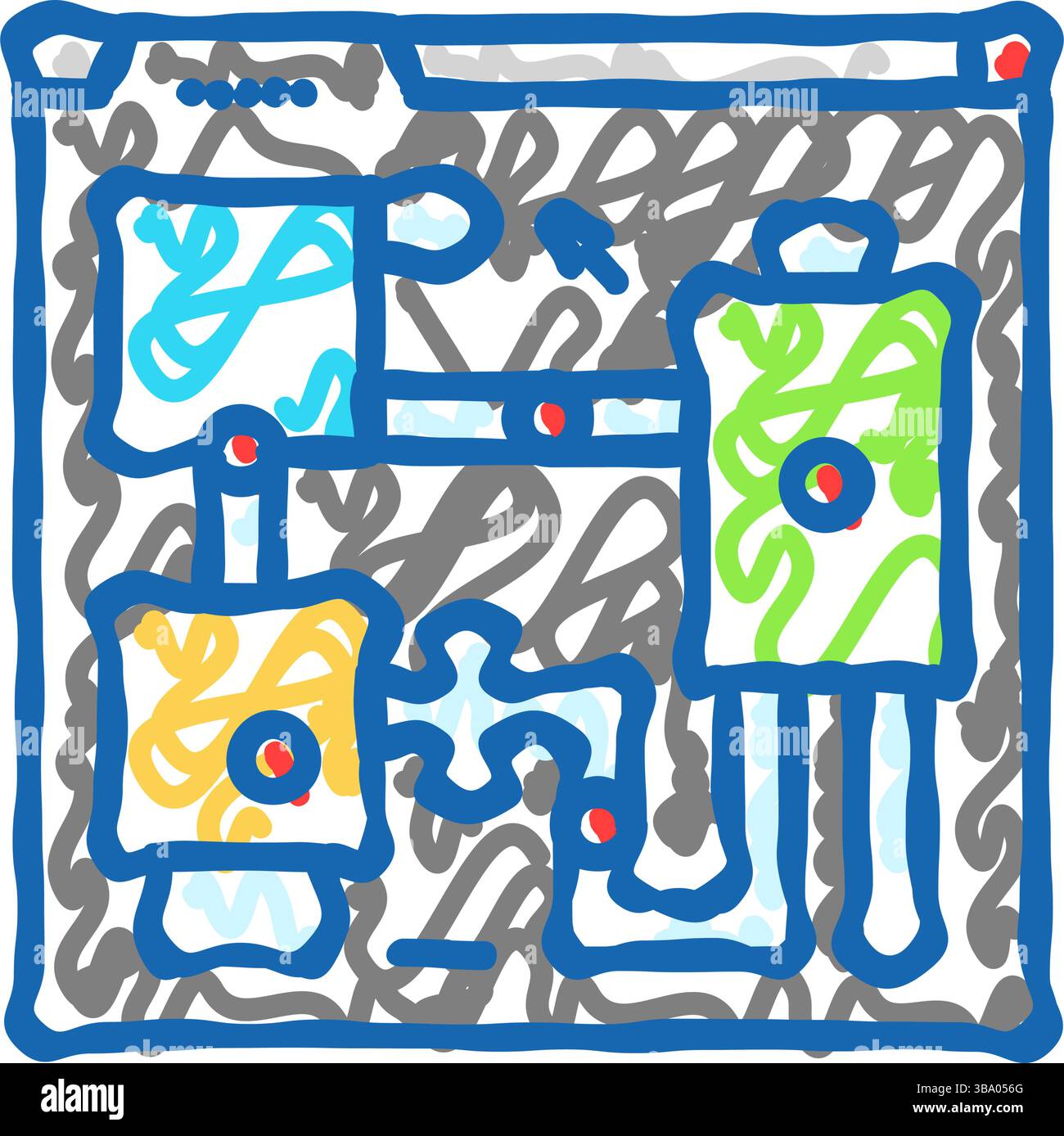 level design game development icon doodle illustration Stock Vector ...