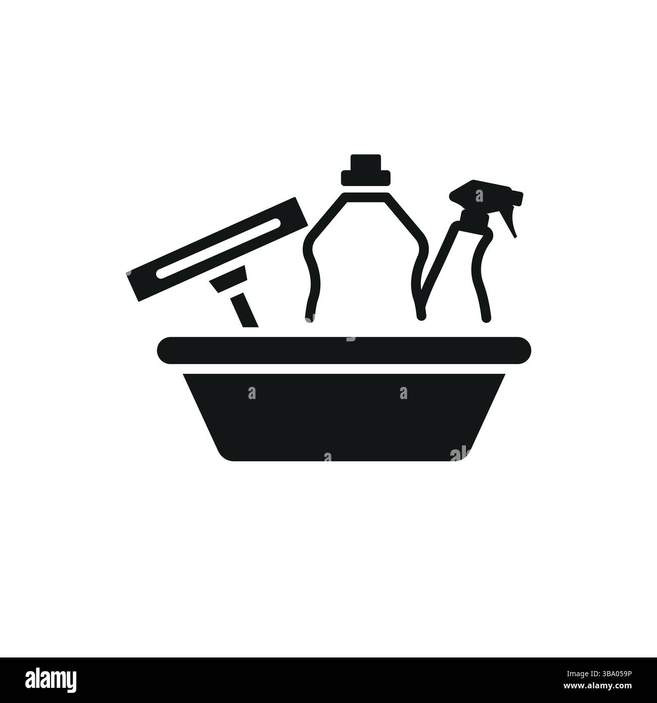 Plastic bucket foam cleaning Stock Vector Images - Alamy