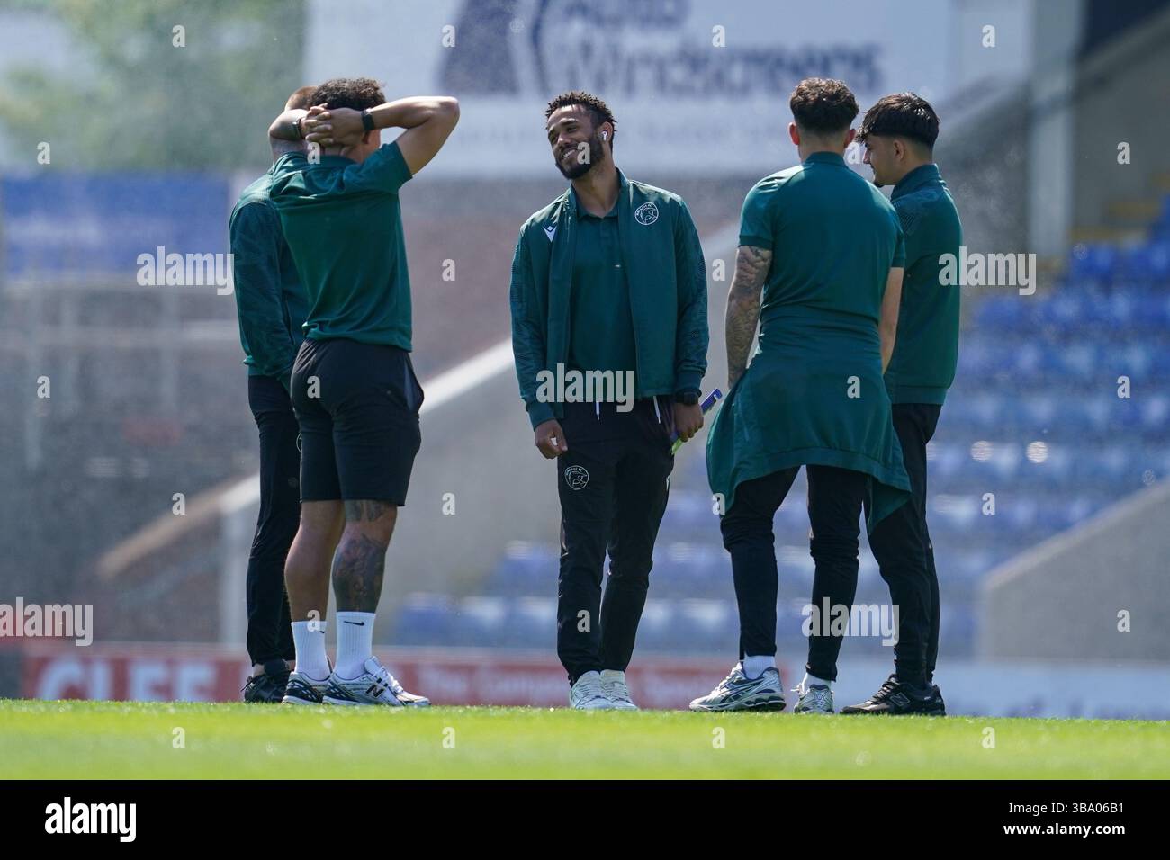 Chesterfield, UK. 11th May, 2025. Walsall FC arrive at the SMH Group ...