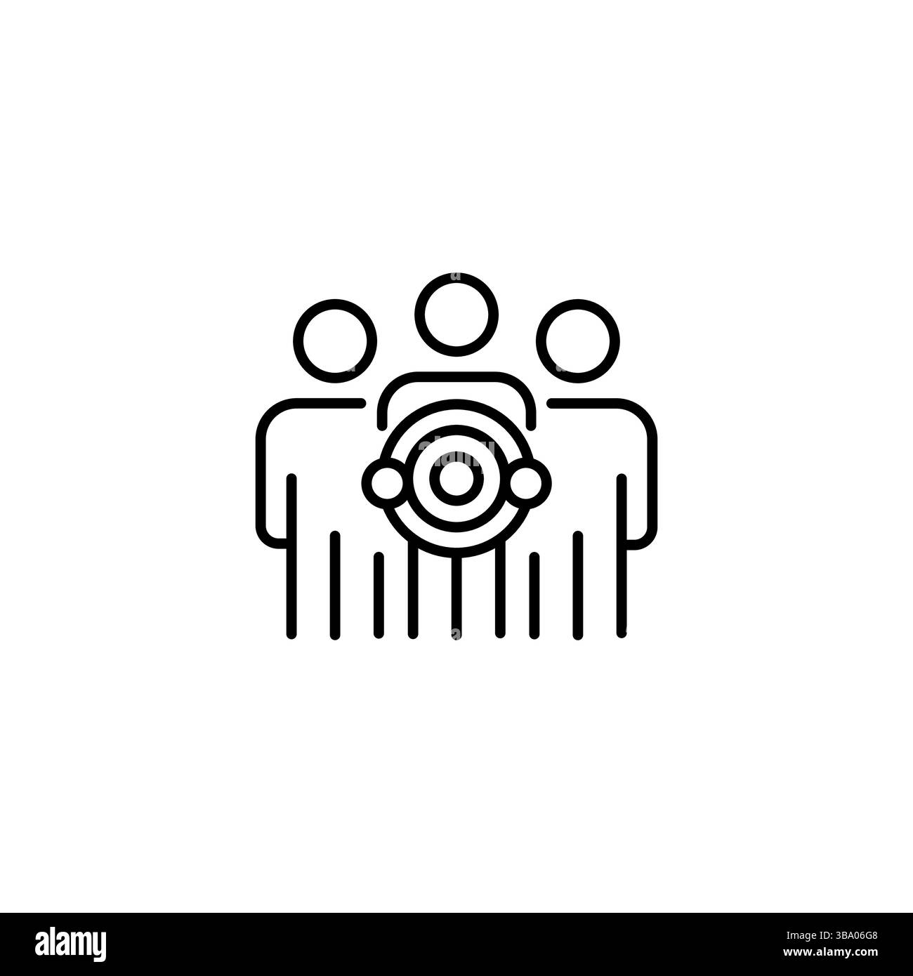 Target Icon – Business Team with Goal Objective Symbol Stock Vector ...