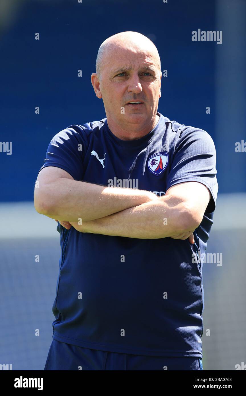 Chesterfield's manager Paul Cook before the Sky Bet League Two play-off ...
