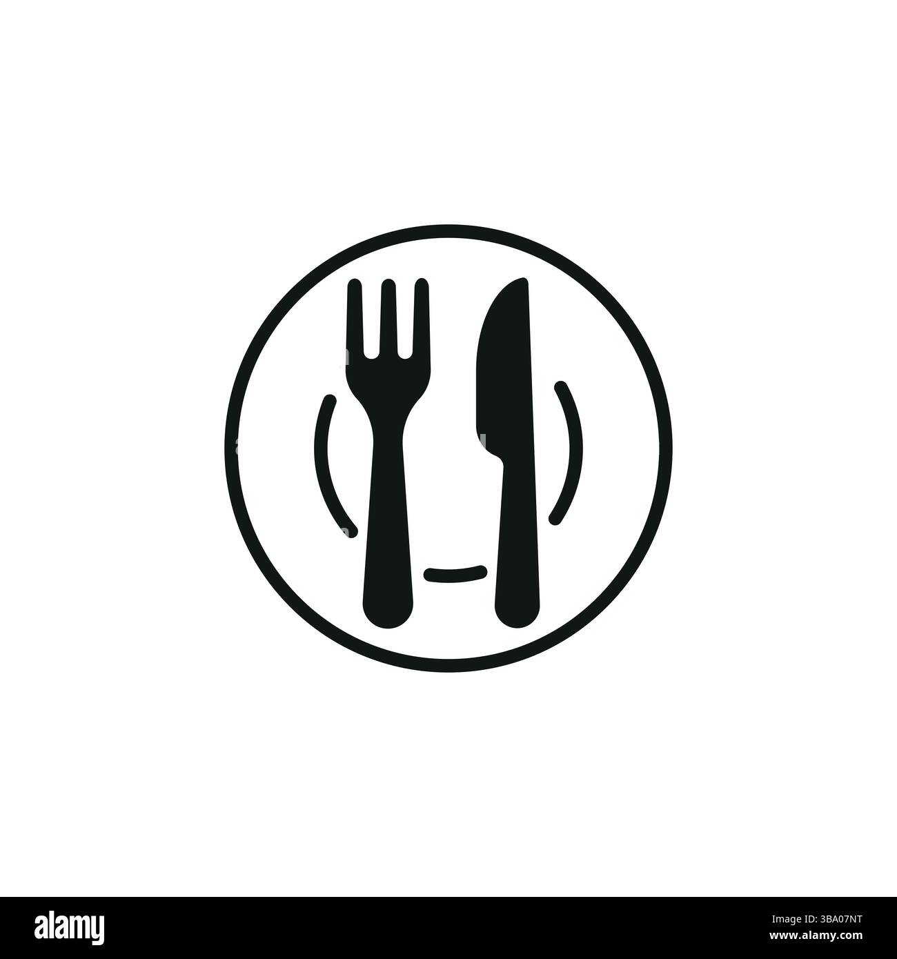 Plate napkin fork knife Cut Out Stock Images & Pictures - Alamy