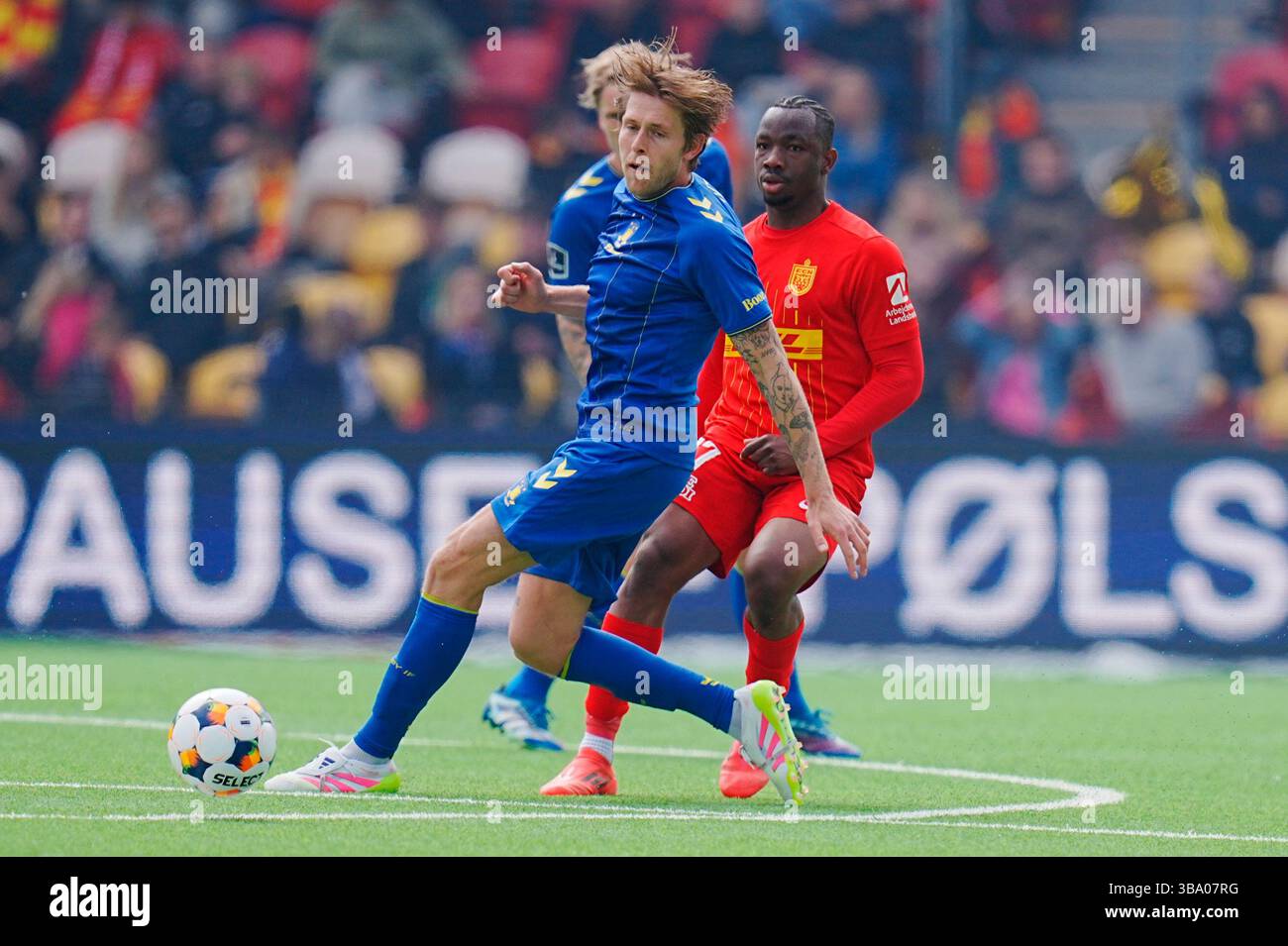 Farum, Denmark. 11th May, 2025. FC Nordsjaelland moeder Broendby IF i ...