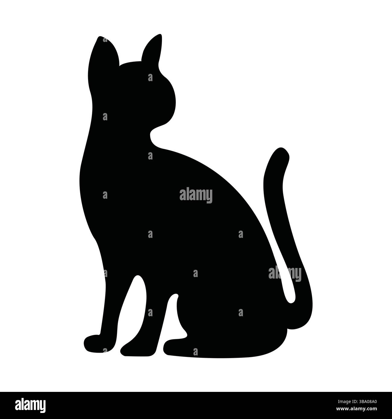 Cat Silhouettes Vector Set – Black Feline Animal Clipart Icons Stock ...