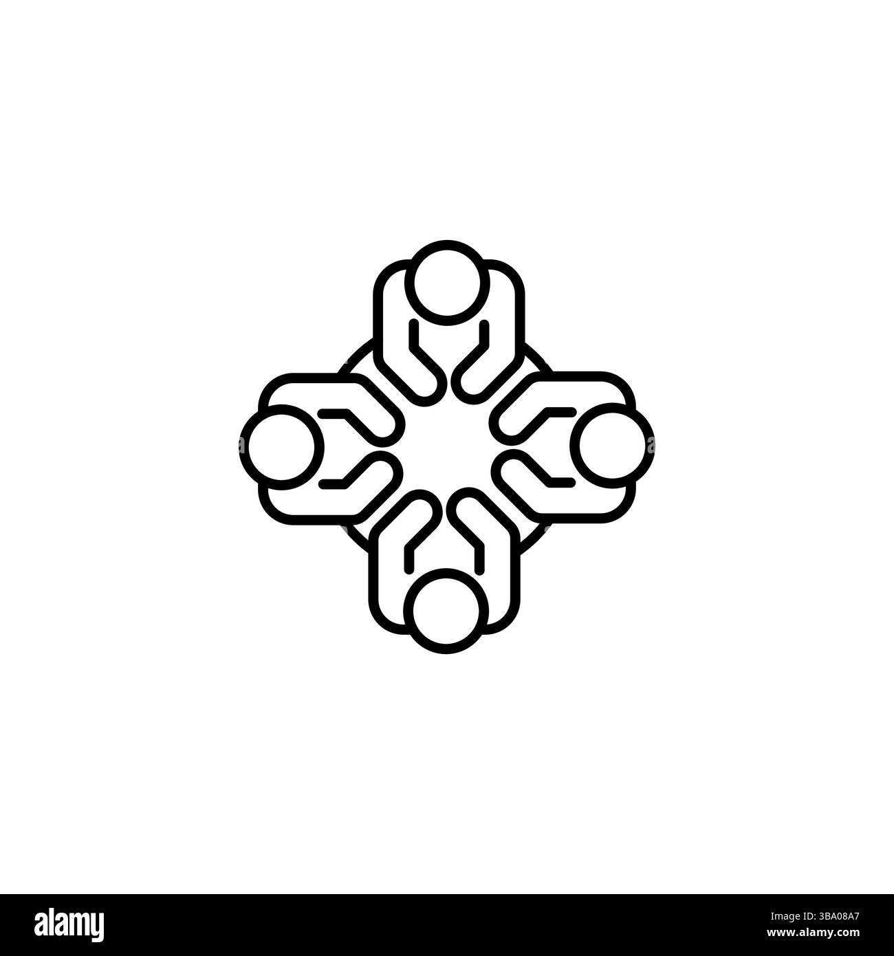 Meeting Icon – Group Discussion and Team Collaboration Symbol Stock ...