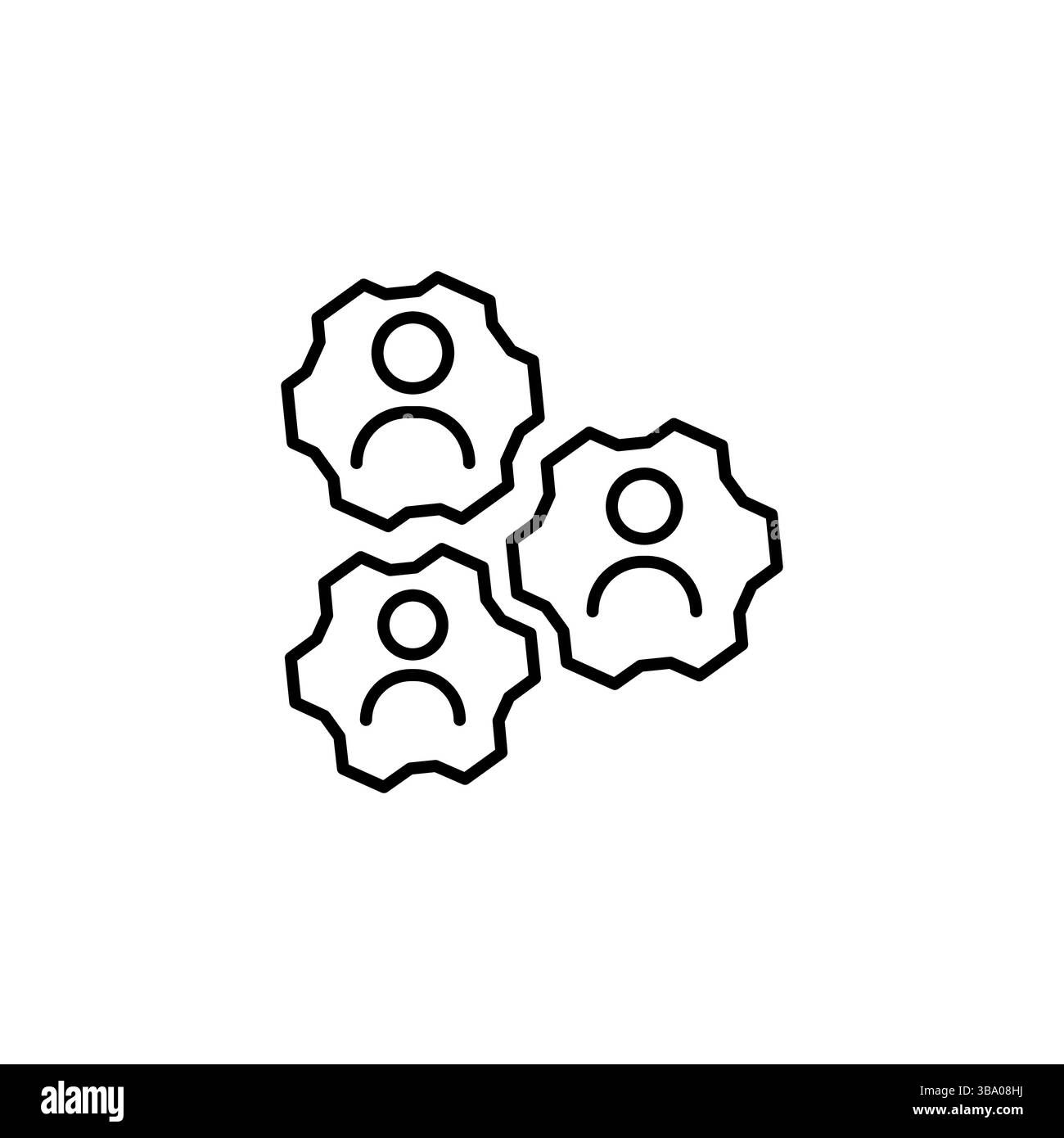 Management Icon – Team and Process Integration Symbol Stock Vector ...