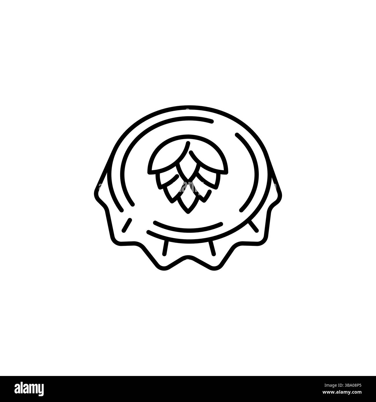 Minimalist Beer Bottle Cap Icon Stock Vector Image & Art - Alamy