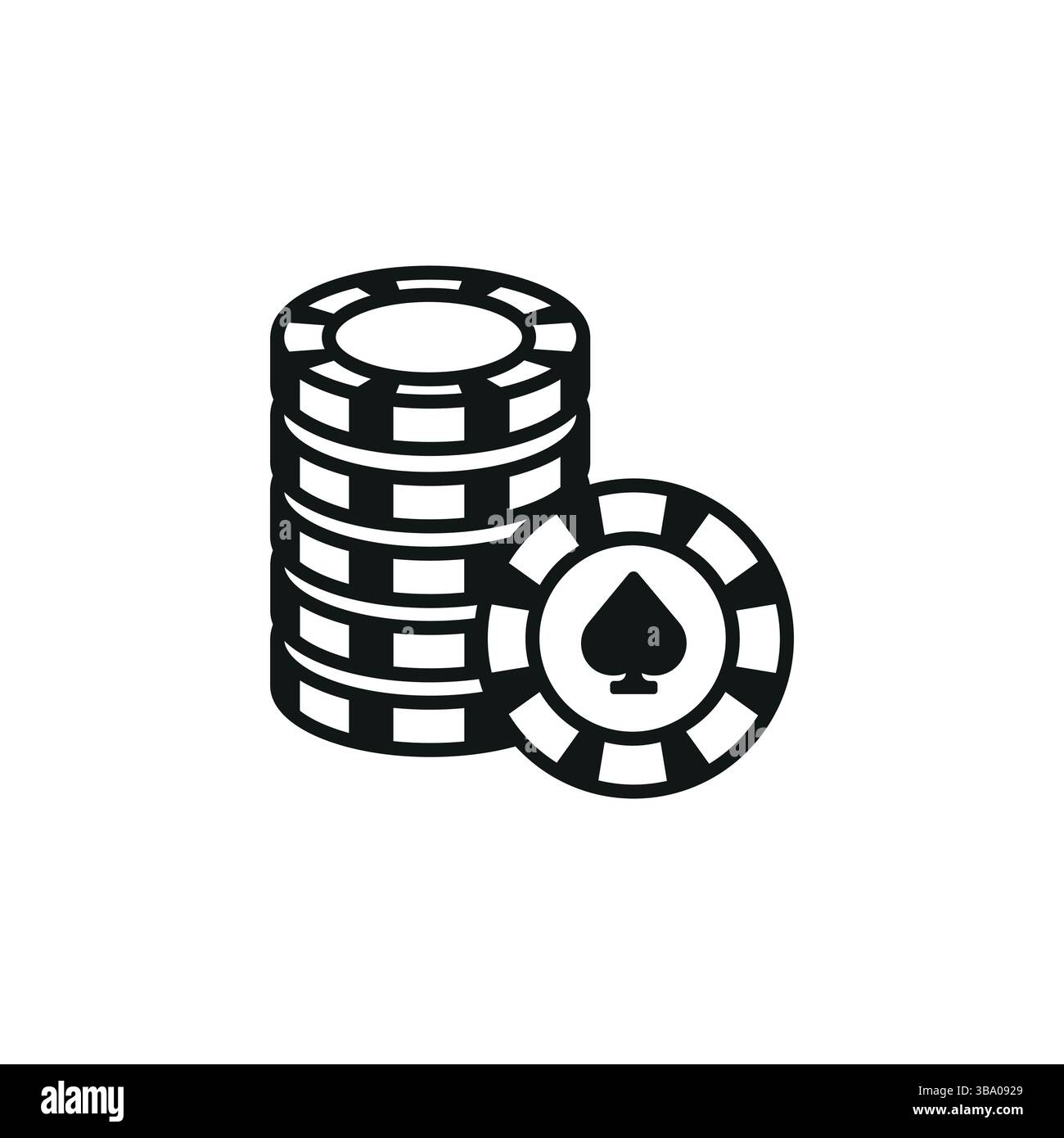 Stack poker chips dice Stock Vector Images - Alamy