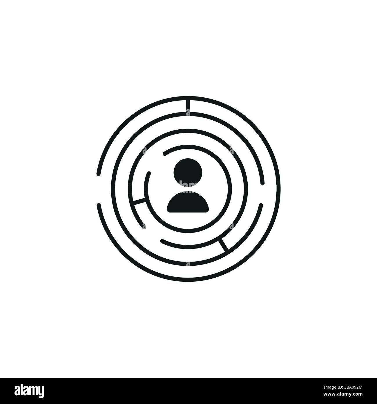 Identity Maze Icon Stock Vector Image & Art - Alamy