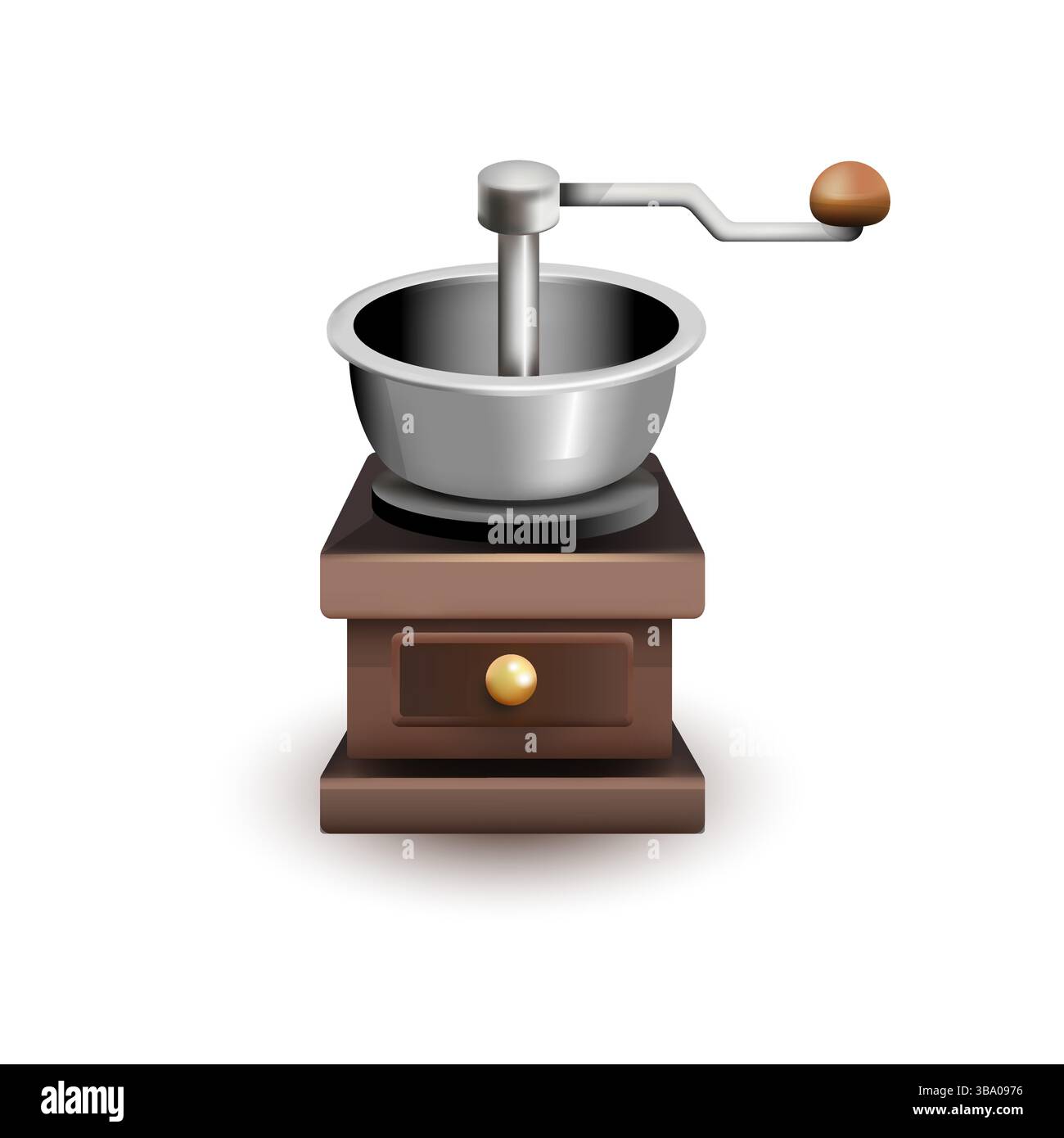 Classic coffee grinder manual Stock Vector Images - Alamy