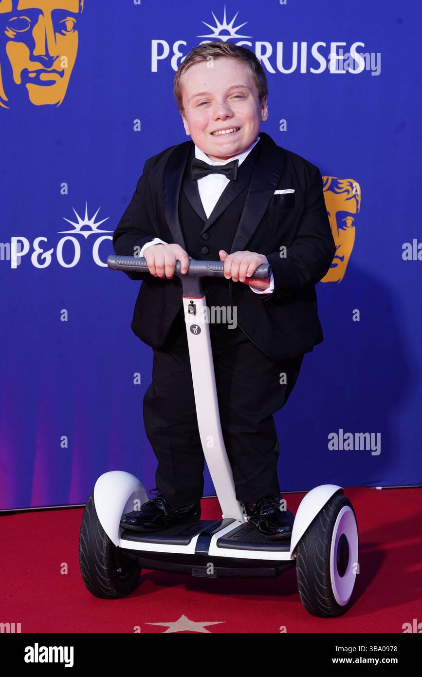 Lenny Rush attending the 2025 BAFTA Television Awards with P&O Cruises ...