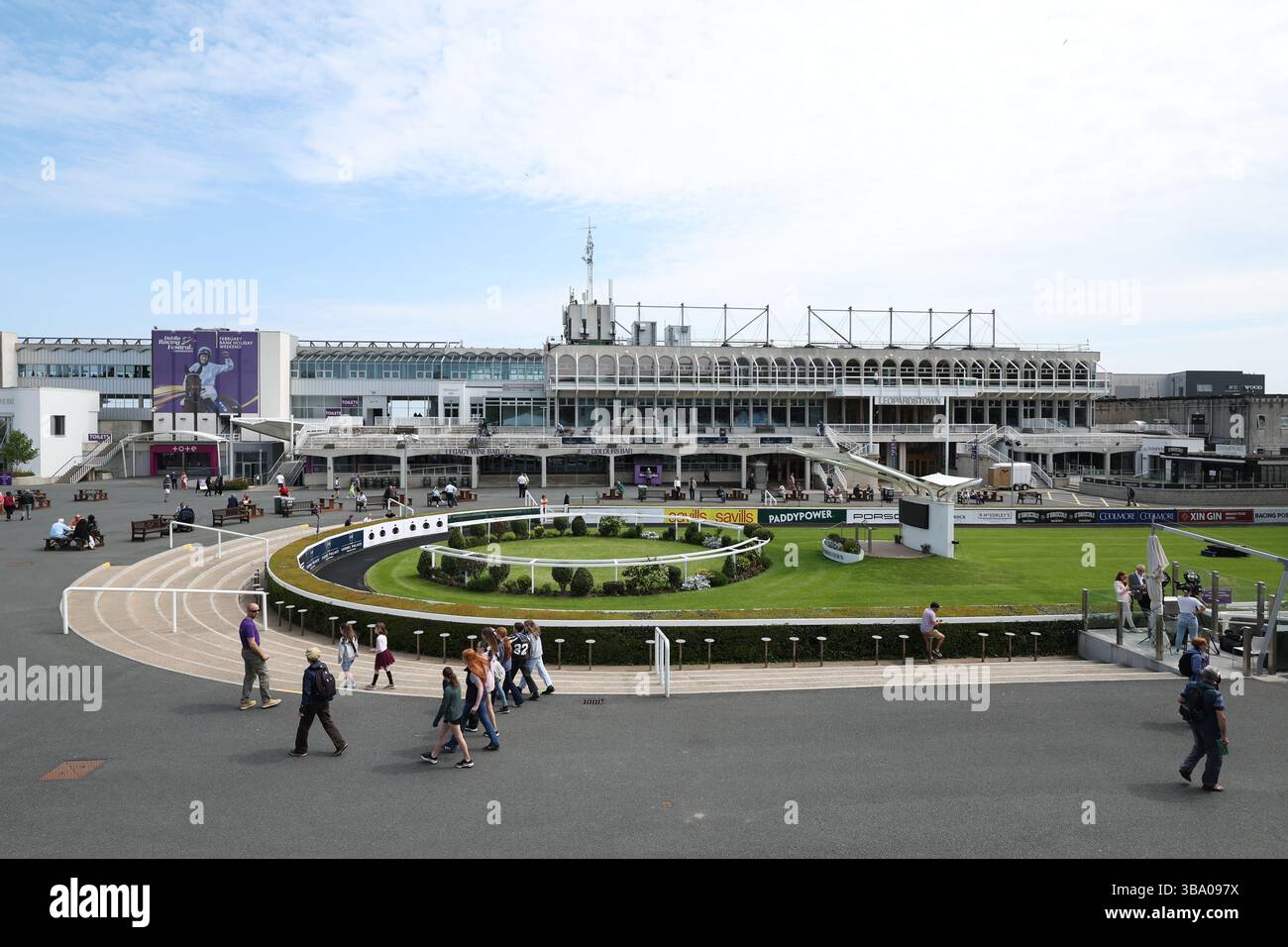 General view of the parade ring ahead of the FITZ AGRIPLANT Maiden race ...