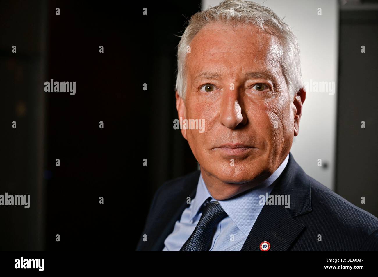 RN deputy Philippe Ballard poses for pictures ahead of an interview for ...