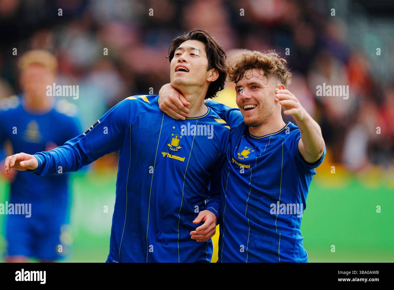 Farum, Denmark. 11th May, 2025. FC Nordsjaelland moeder Broendby IF i ...