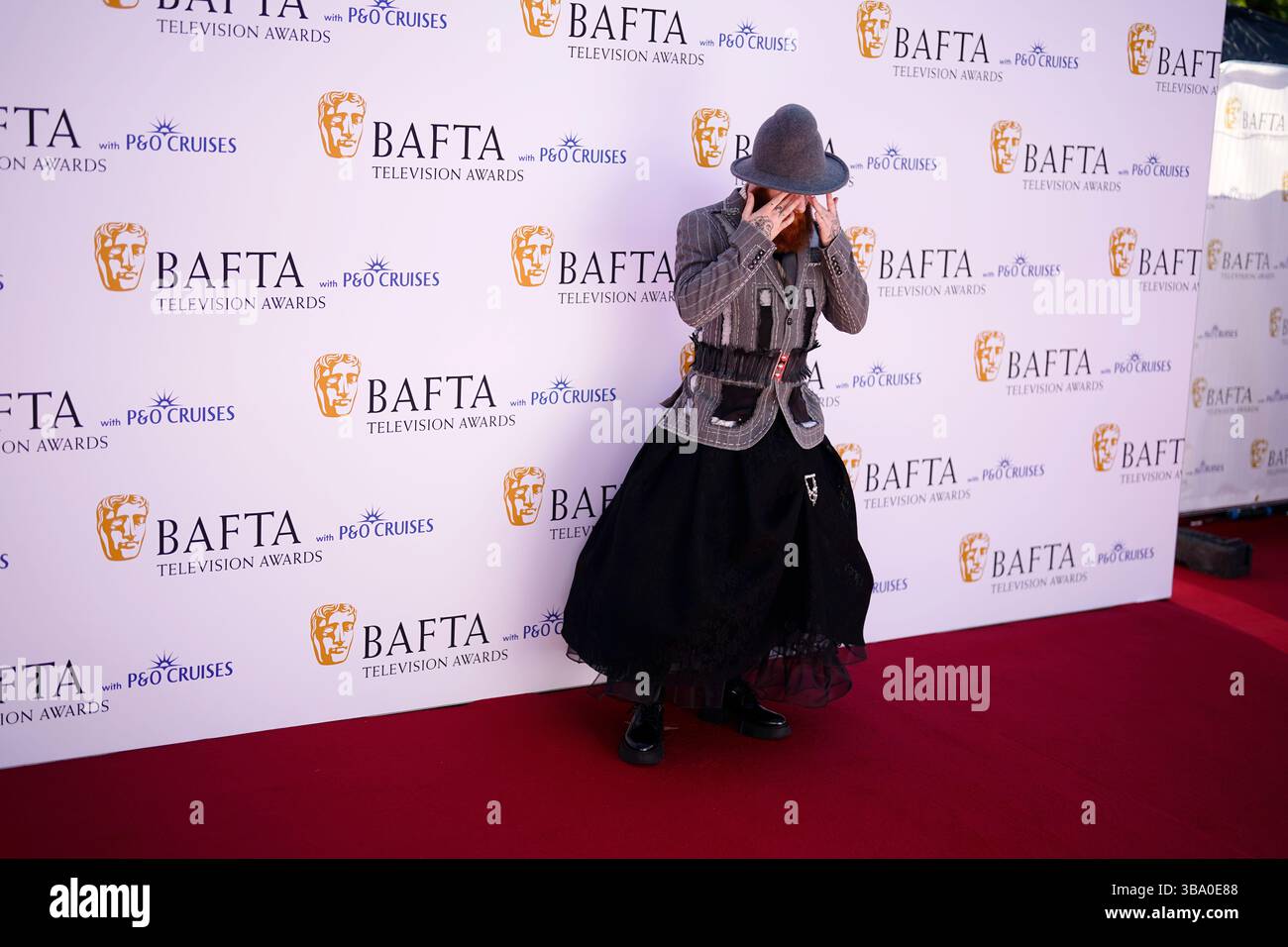 Jay Beech attending the 2025 BAFTA Television Awards with P&O Cruises ...