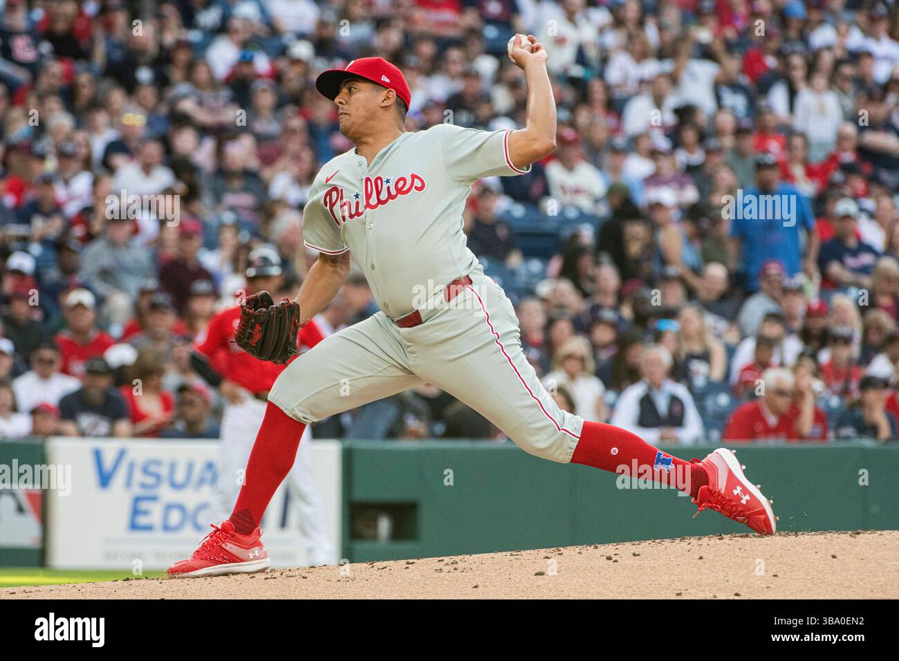 Philadelphia Phillies starting pitcher Ranger Suarez delivers against ...