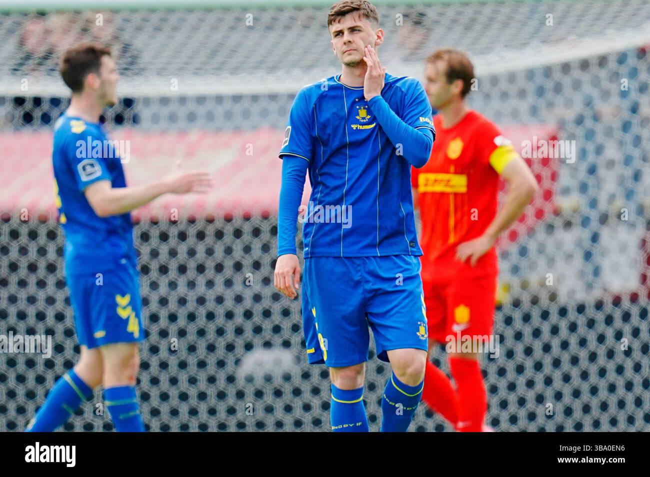 Farum, Denmark. 11th May, 2025. FC Nordsjaelland moeder Broendby IF i ...