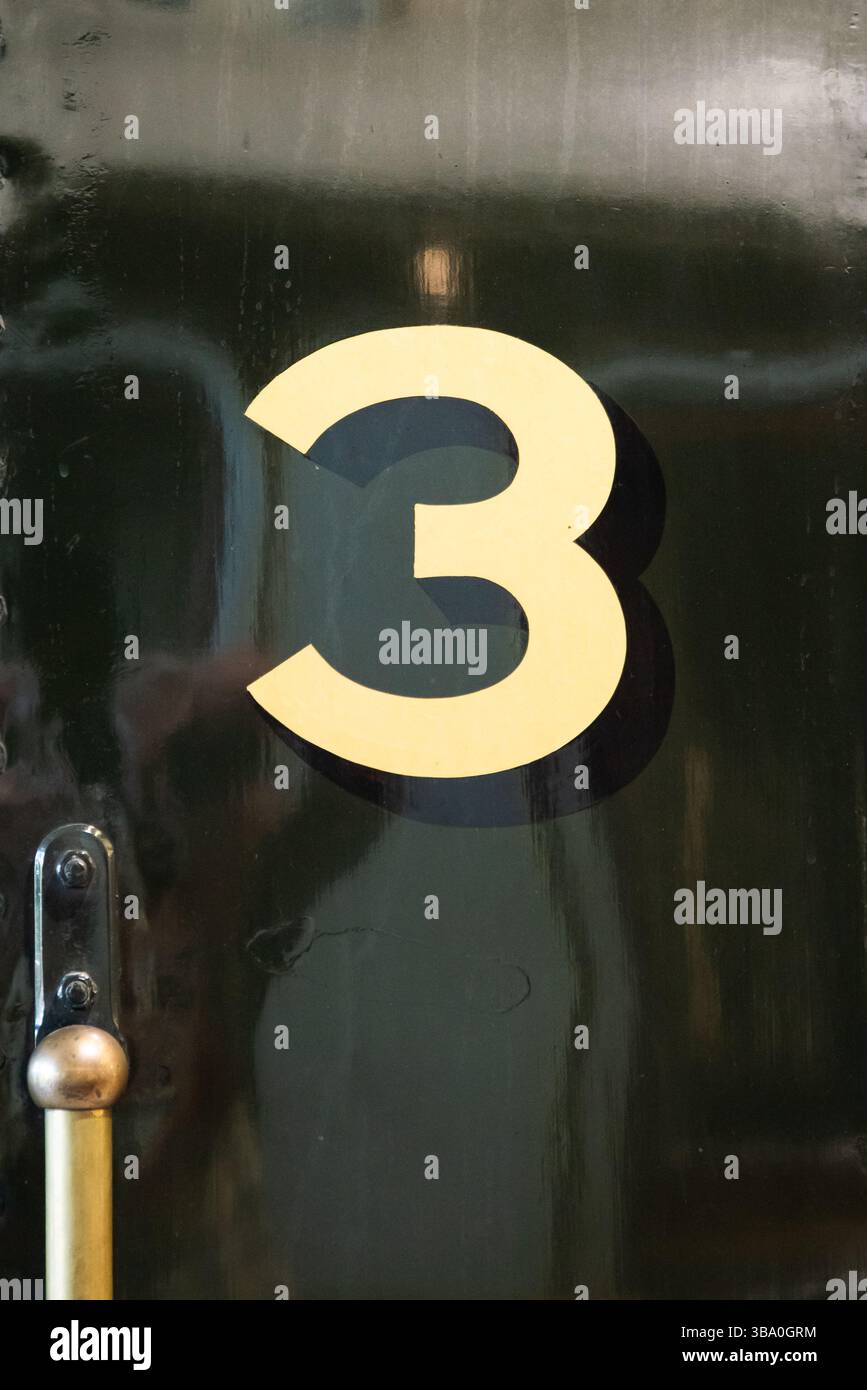 The number 3 (3rd Class) on a railway carriage, Locomotion Railway ...