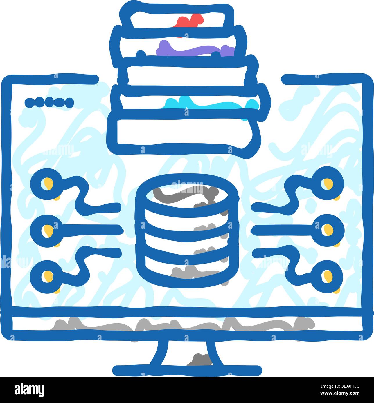 knowledge base online learning platform icon doodle illustration Stock Vector Image & Art - Alamy