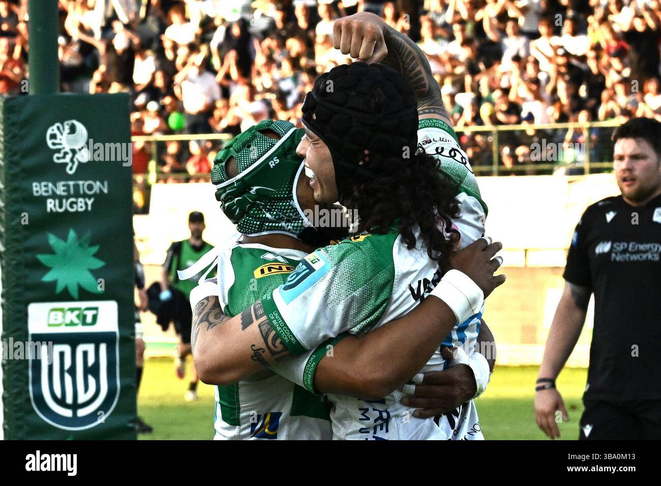 Treviso, Italy. 10th May, 2025. Jacob Umaga ( Benetton Rugby ) during ...