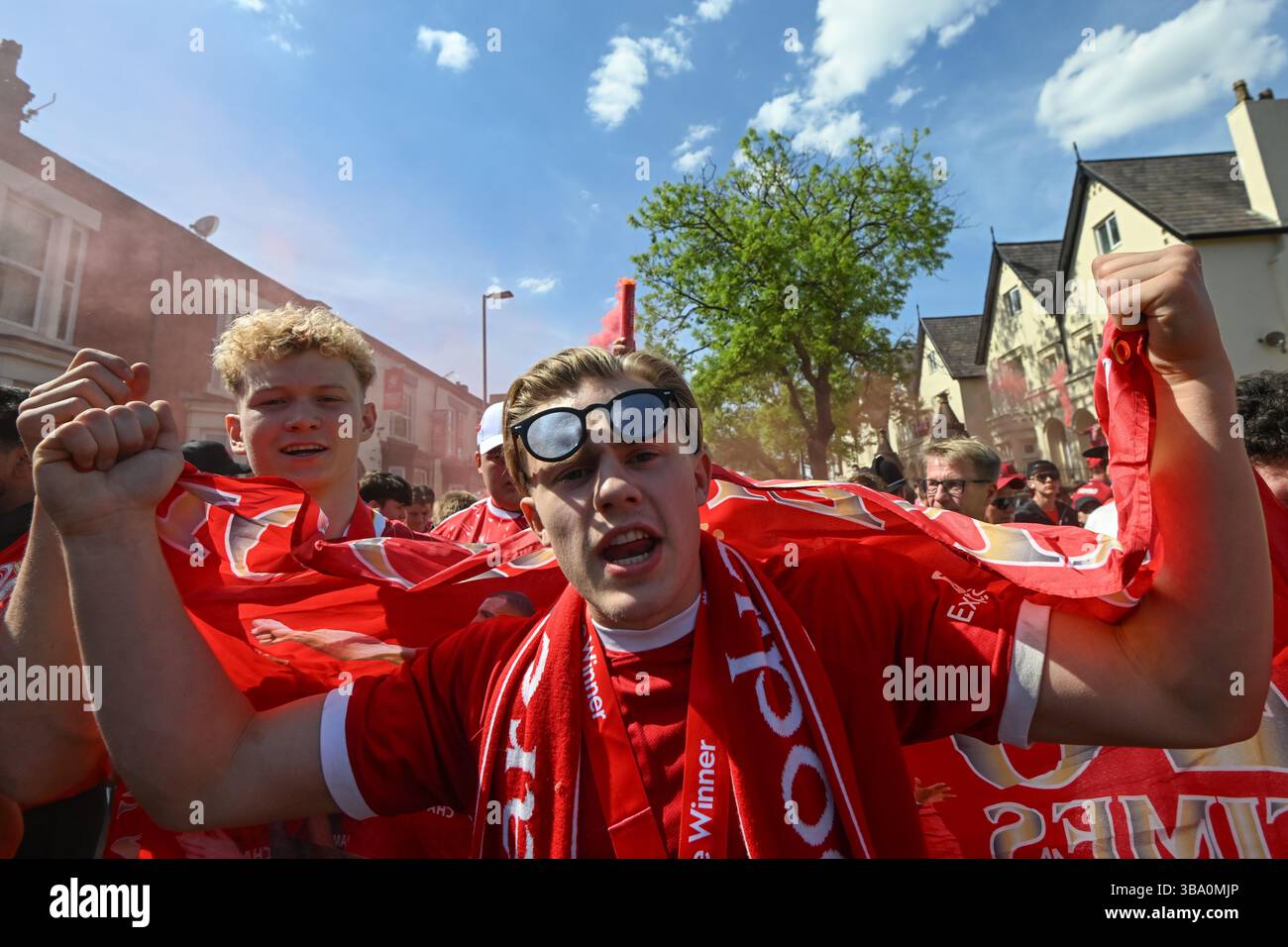 Liverpool, UK. 11th May, 2025. Fans outside the ground ahead of the ...