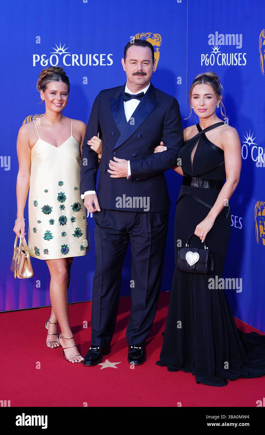 (Left to right) Sunnie Jo Dyer, Danny Dyer and Dani Dyer attending the ...