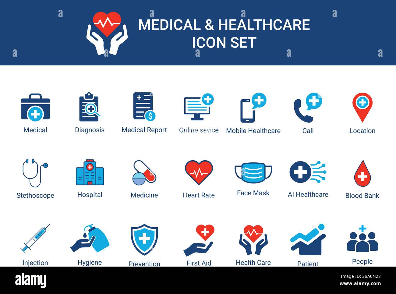 Medical and Healthcare Icon set Stock Vector Image & Art - Alamy
