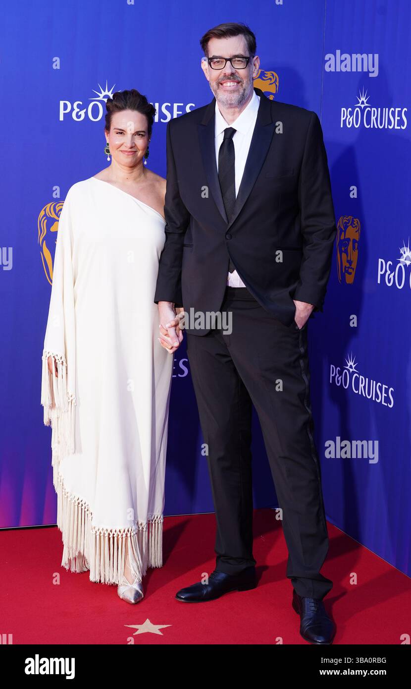 Ingrid Oliver and Richard Osman attending the 2025 BAFTA Television ...