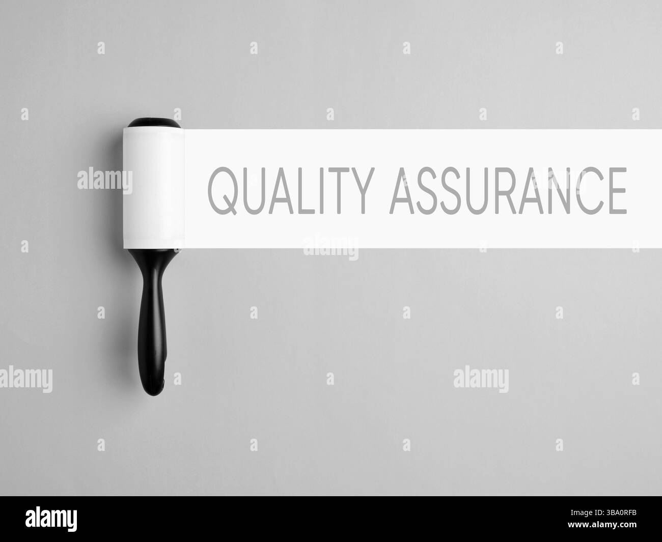 Quality control, quality assurance, improvement and customer satisfaction. Lint roller with ...