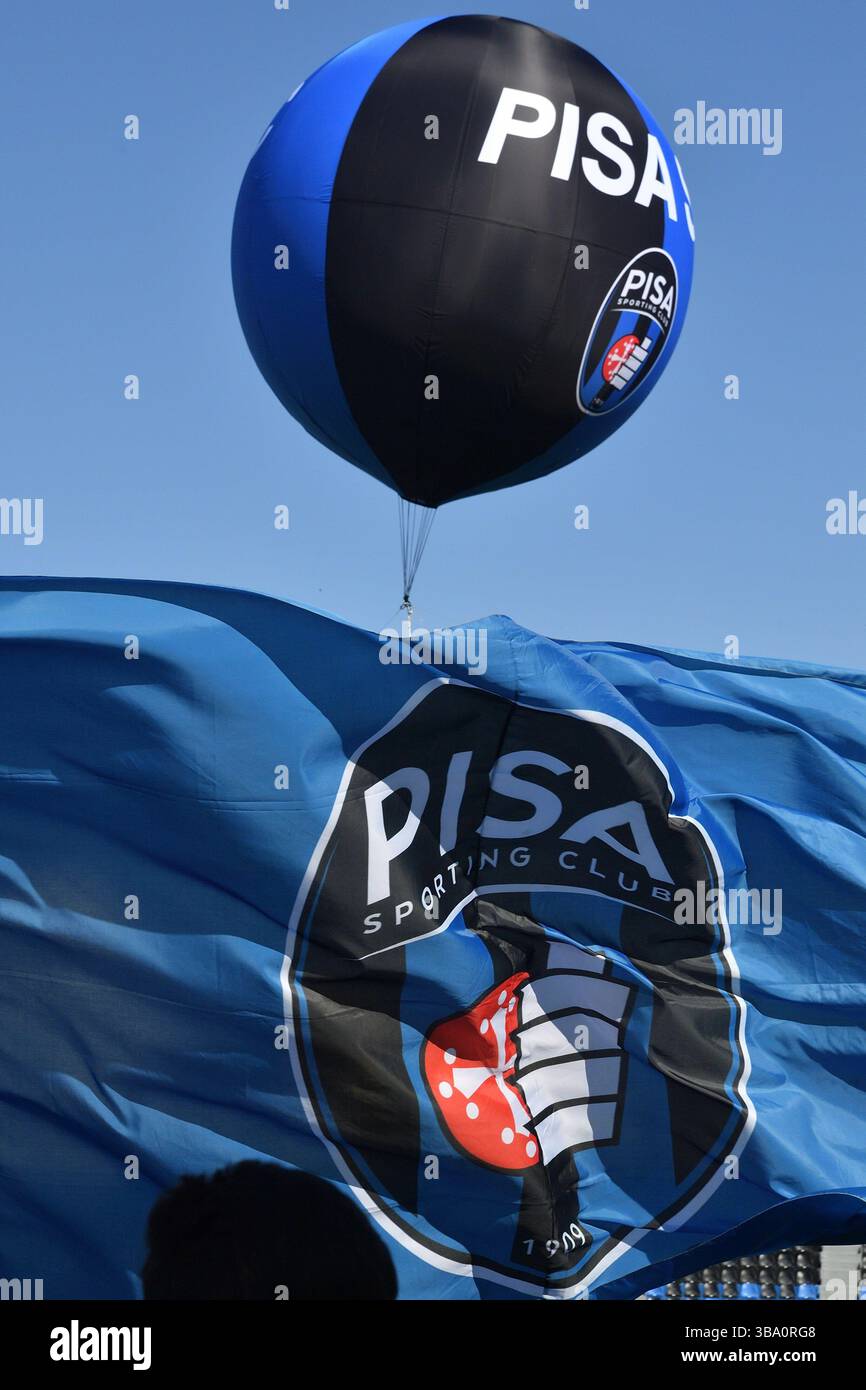 Pisa, Italy. 11th May, 2025. Flag of Pisa SPorting Club during Pisa SC ...