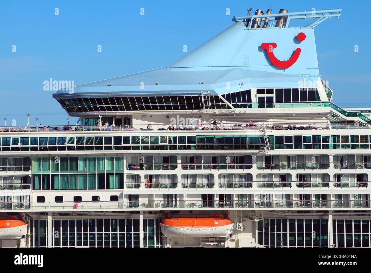 Midships section of TUI cruise ship Marella Discovery 2 Stock Photo - Alamy