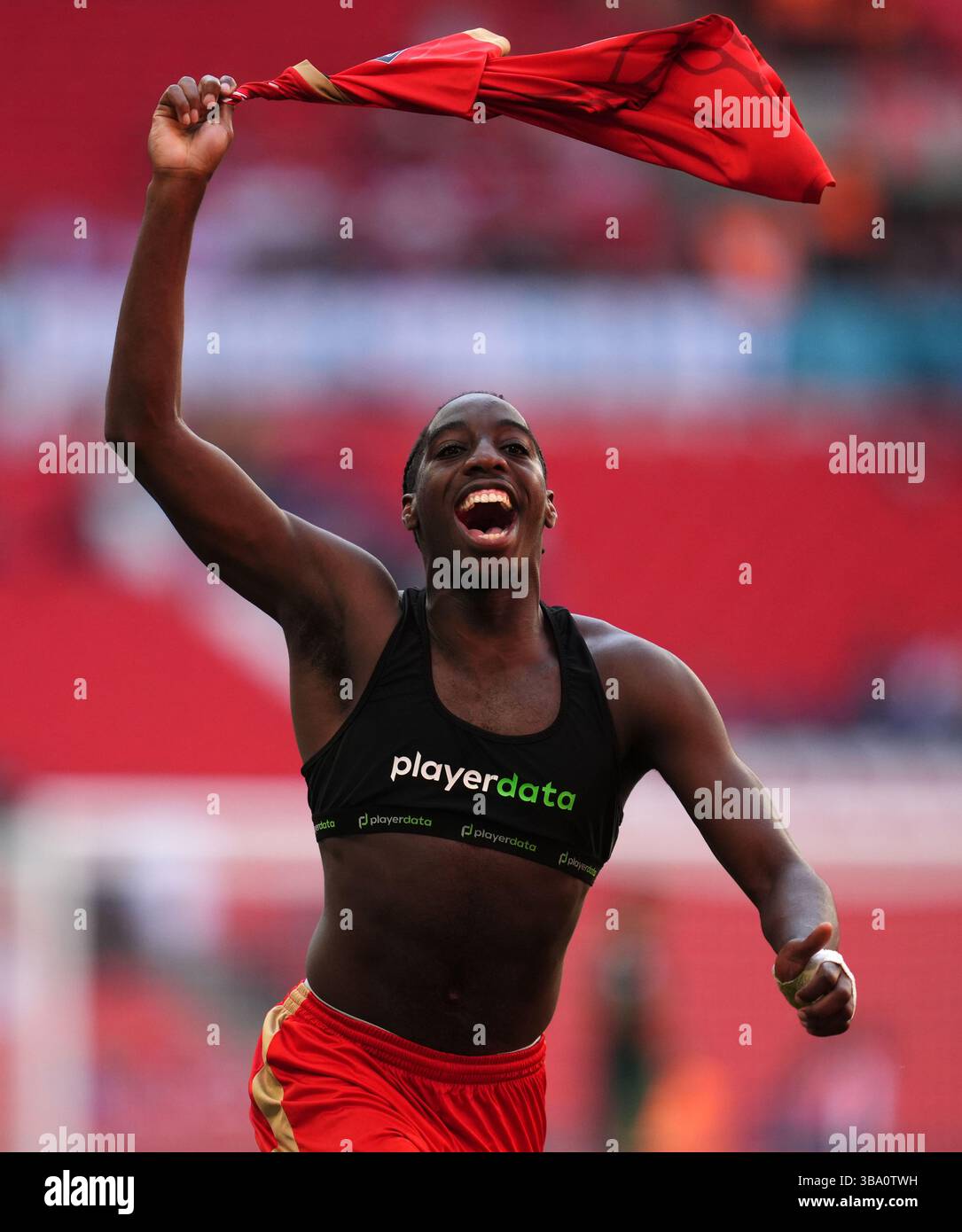 Whitstable Town's Ronald Sithole celebrates at the end during the Isuzu ...
