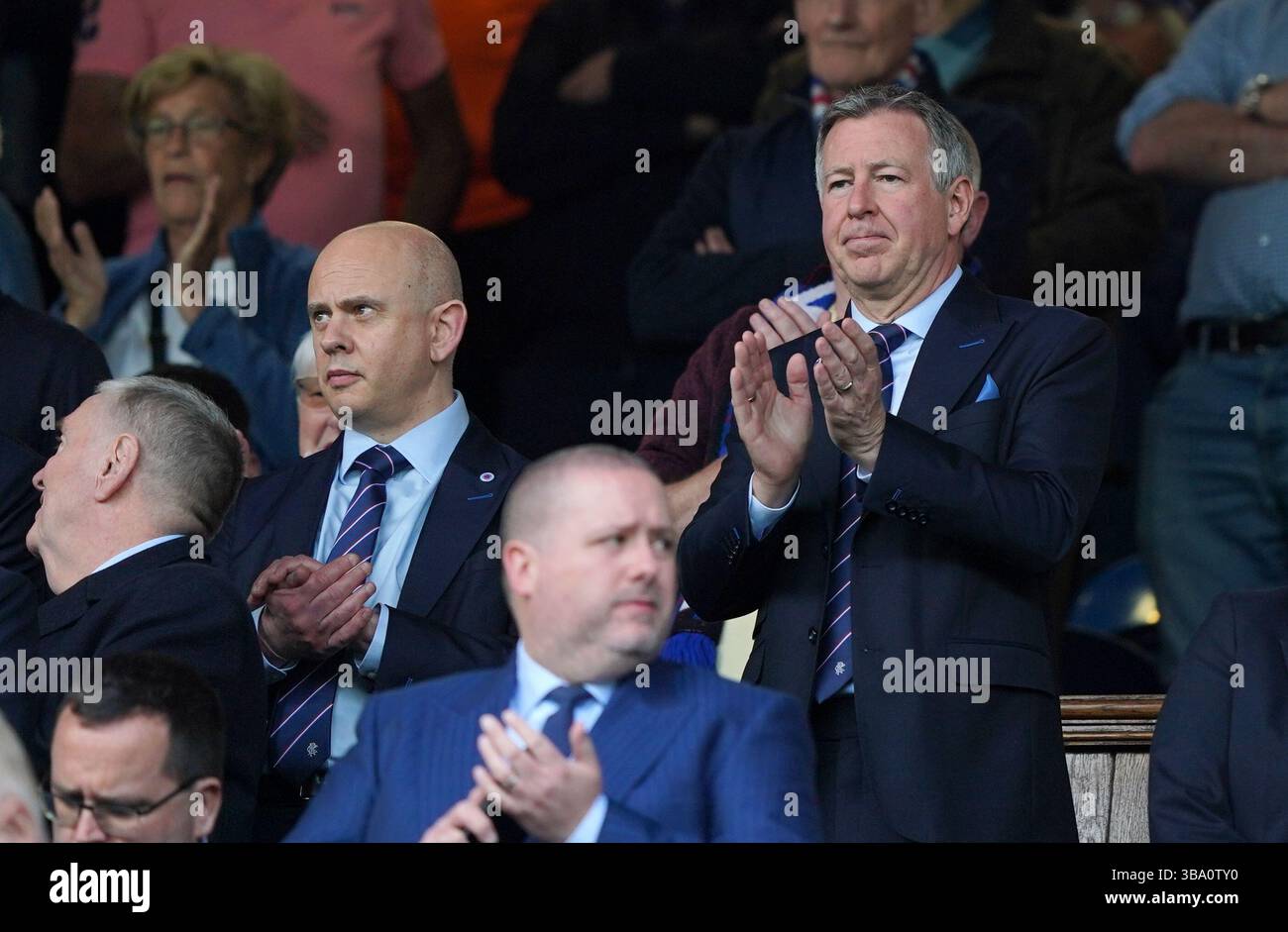 Rangers CEO Patrick Stewart (left) and chairman Fraser Thornton in the ...