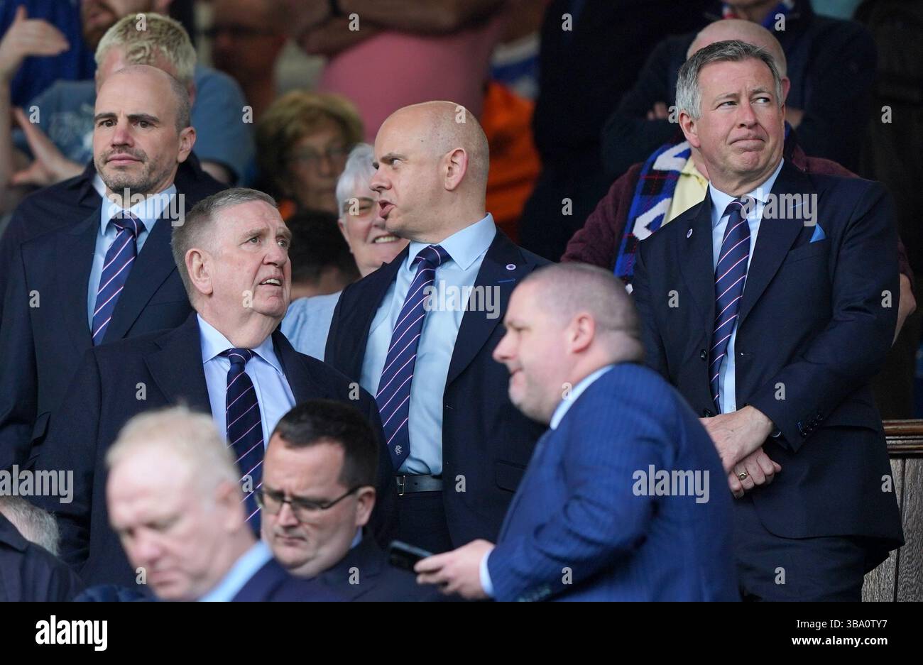 Rangers director Douglas Park (left), Rangers CEO Patrick Stewart ...