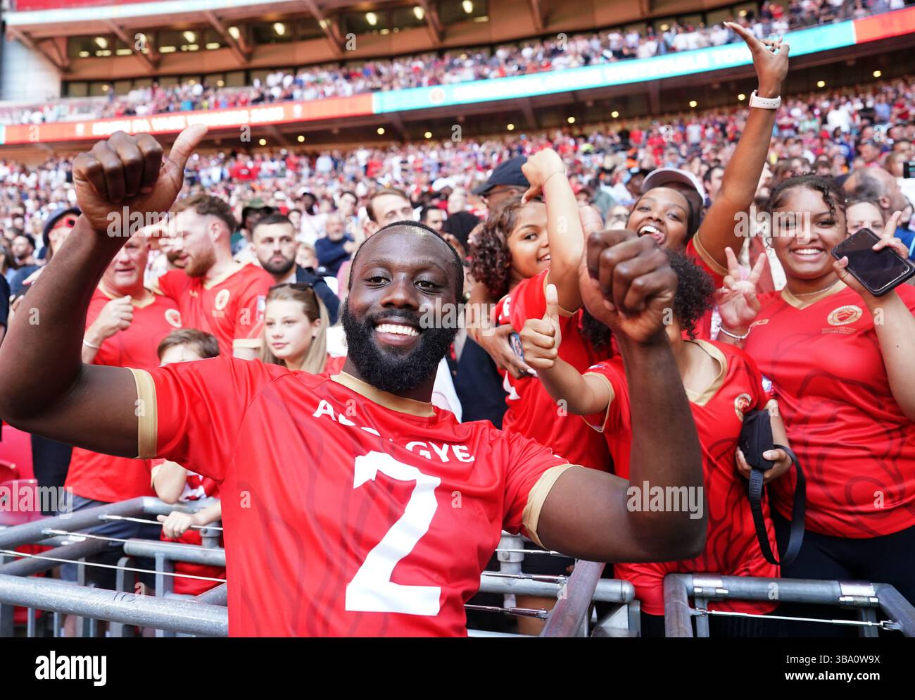 Whitstable Town's Jerald Aboagye celebrates at the end of the Isuzu FA ...
