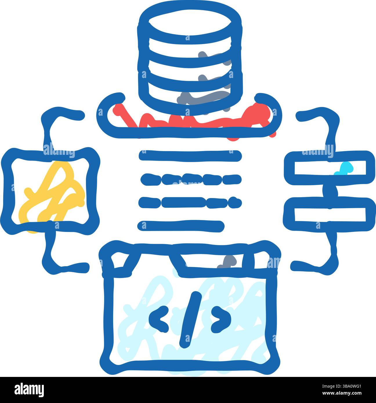 software architecture icon doodle illustration Stock Vector Image & Art - Alamy