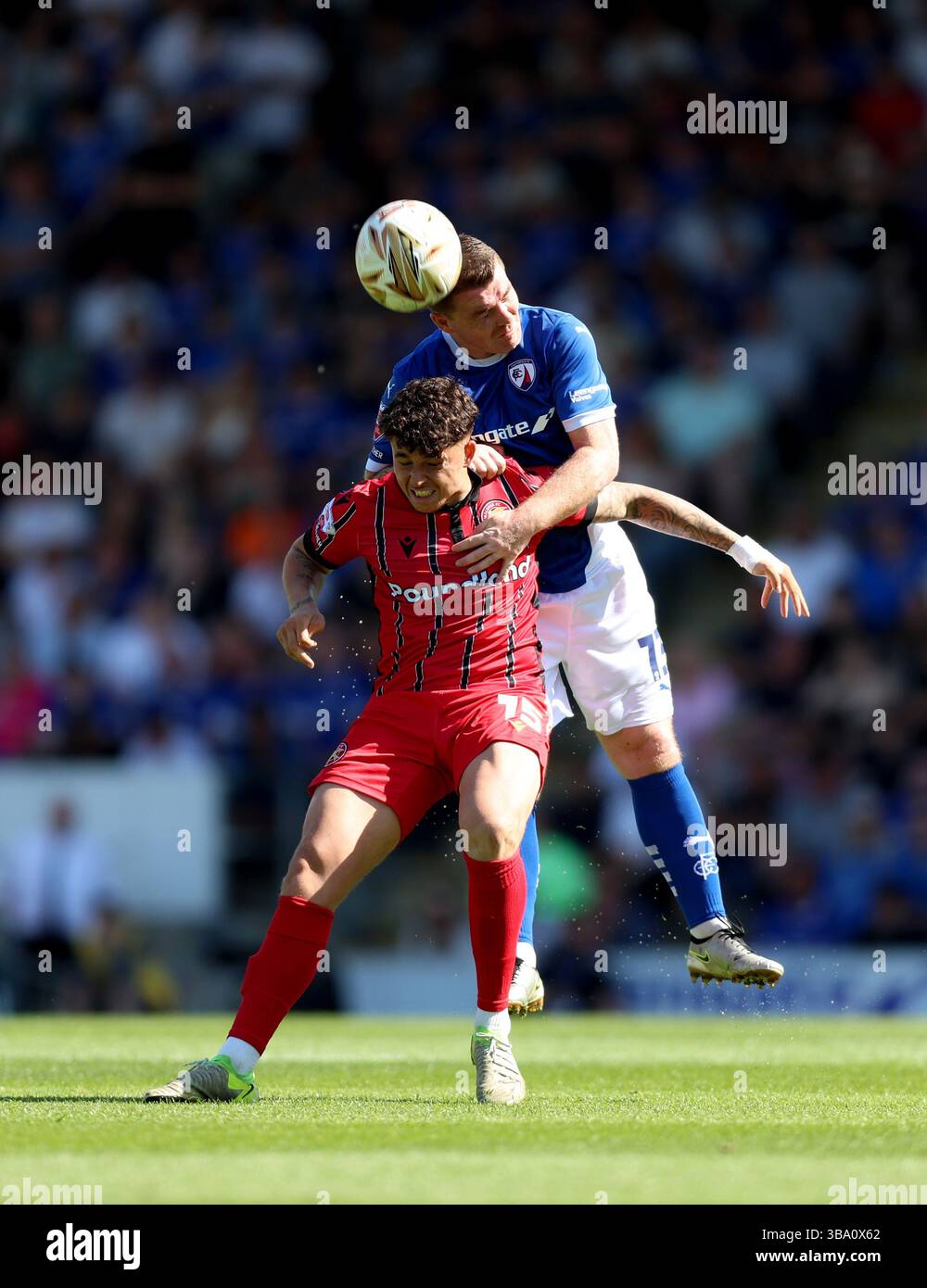 Walsall's Alfie Chang (left) and Chesterfield's John Fleck (right ...