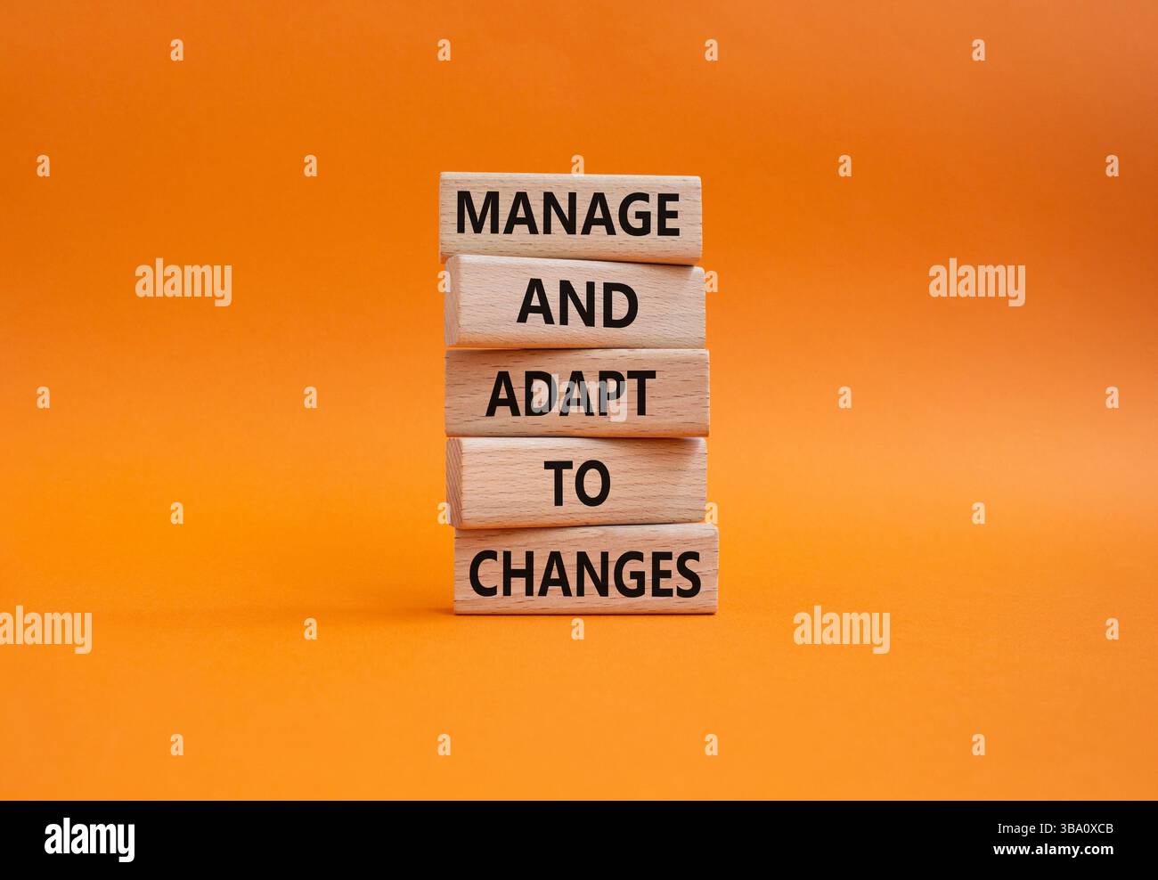 Manage and Adapt to Changes symbol. Wooden blocks with words Manage and ...
