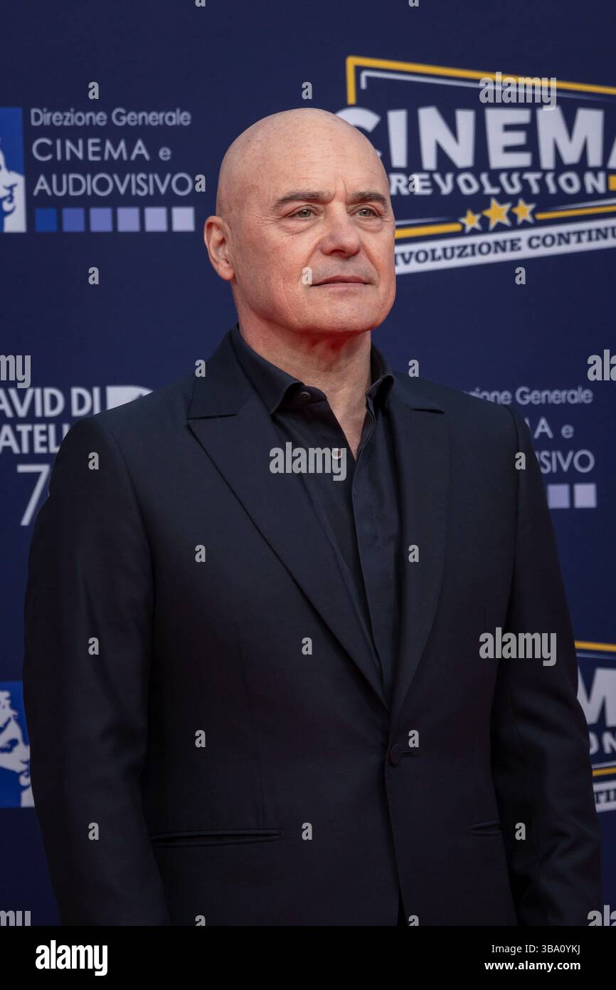 May 7, 2025, Rome, Rm, Italy: Luca Zingaretti attends the red carpet during the 70th David Di ...