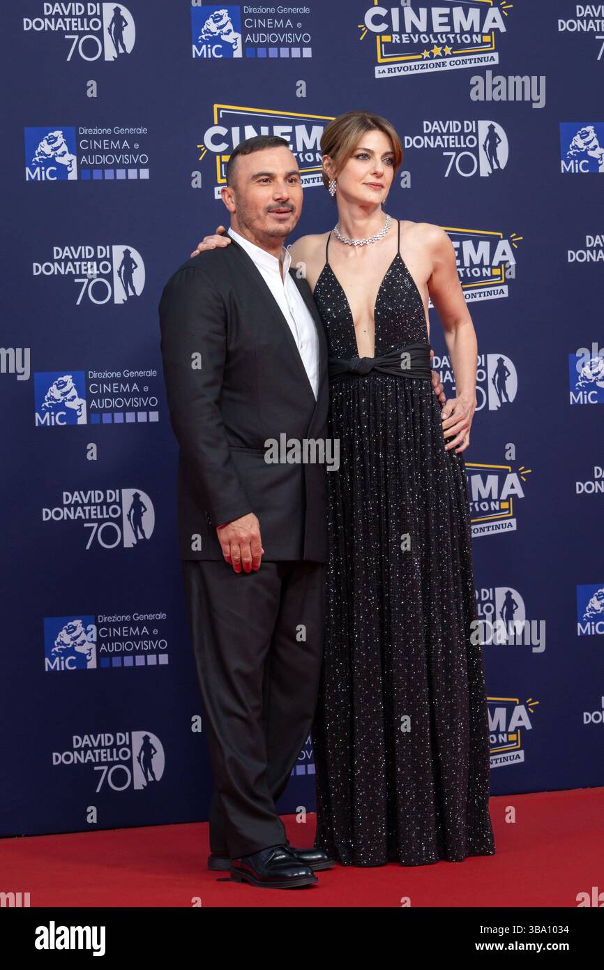 May 7, 2025, Rome, Rm, Italy: Barbara Ronchi and Francesco Di Leva ...