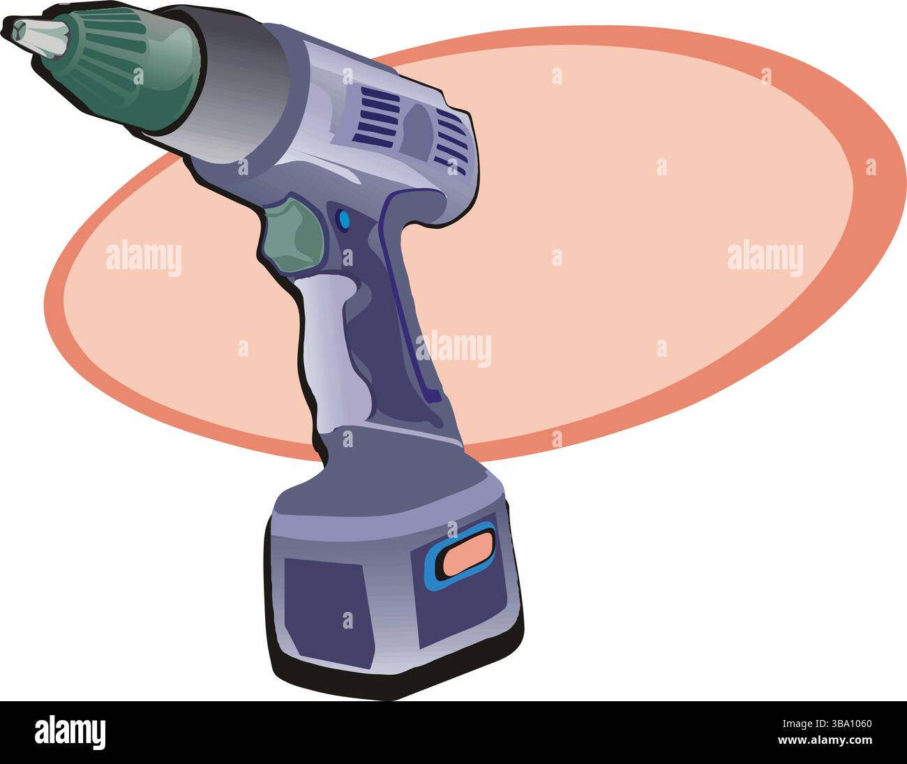 An abstract vector illustration shows a Cordless Drill Tool for ...