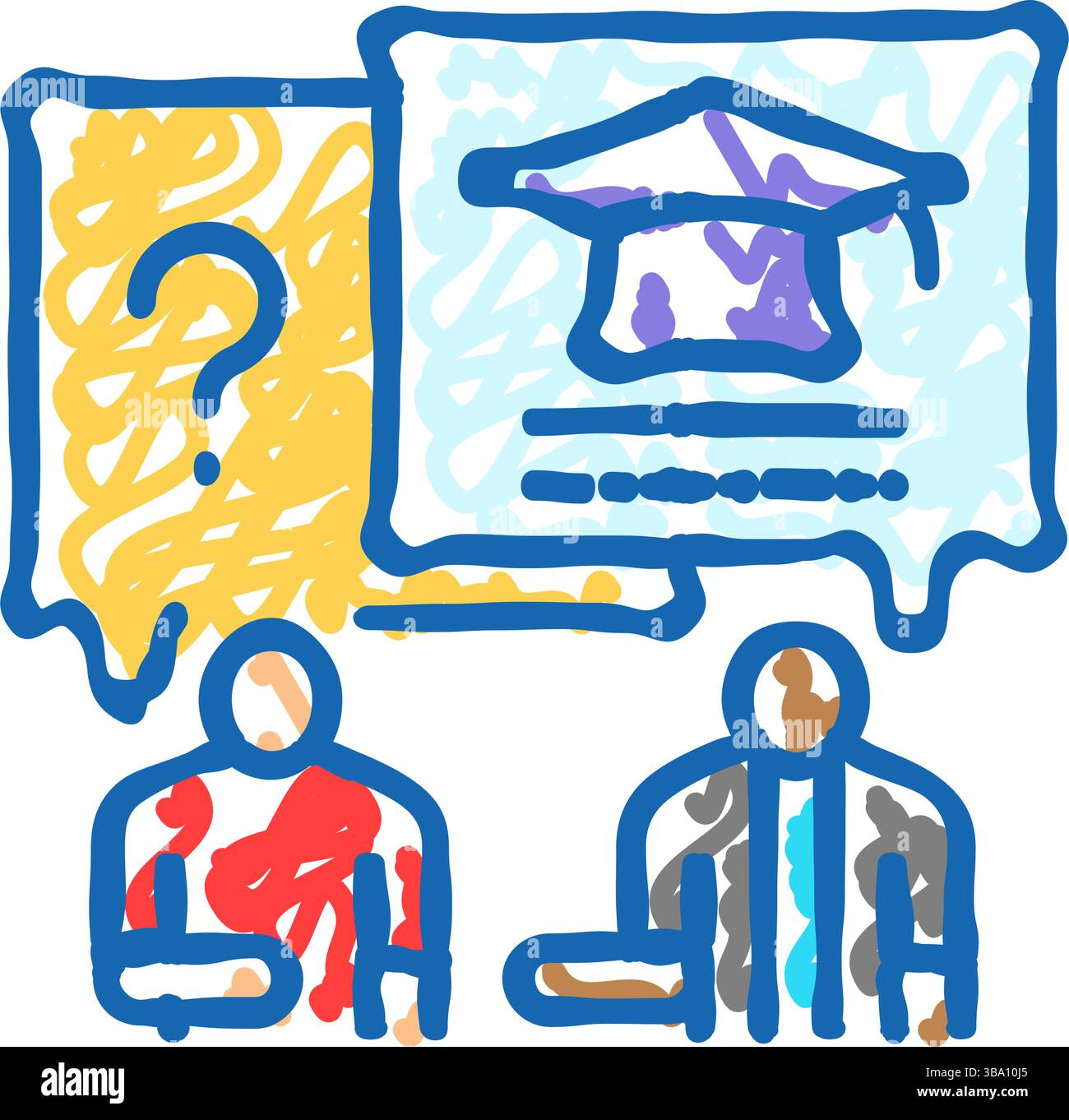 academic advising college teacher icon doodle illustration Stock Vector ...