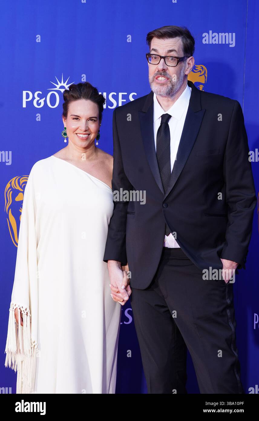 Ingrid Oliver and Richard Osman attending the 2025 BAFTA Television ...